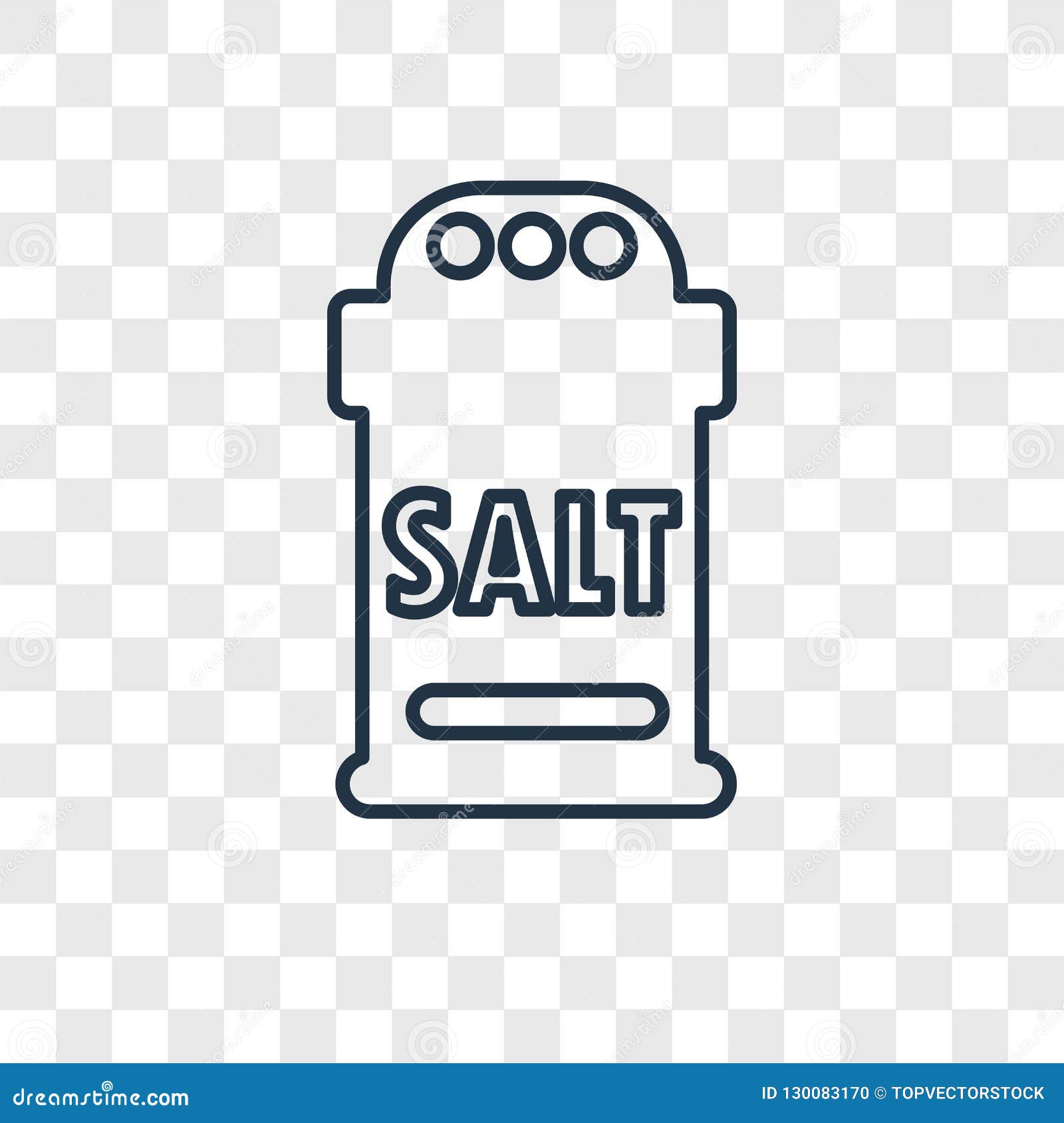 Salt Concept Vector Linear Icon Isolated on Transparent Background ...