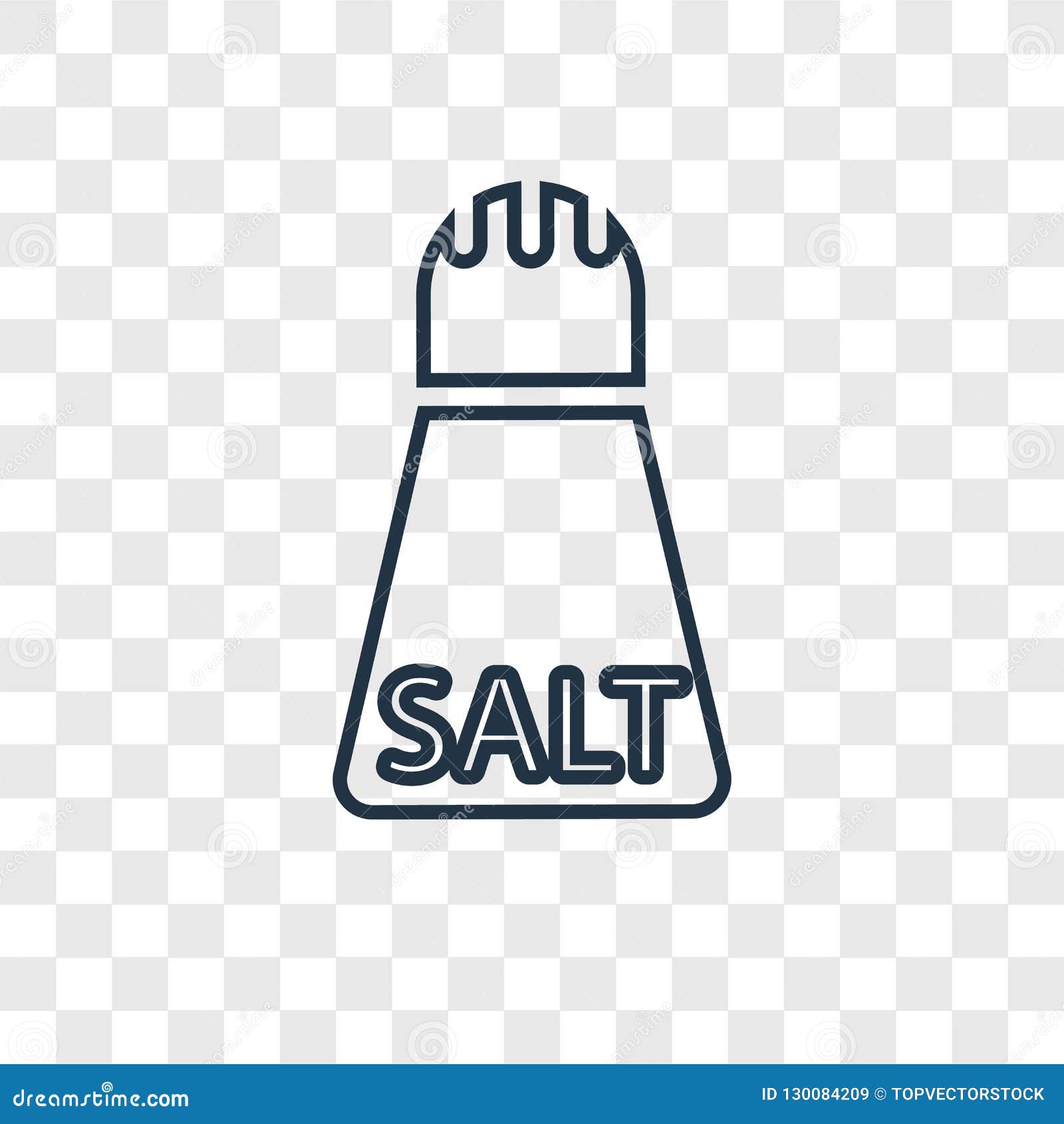 Salt Concept Vector Linear Icon Isolated on Transparent Background ...