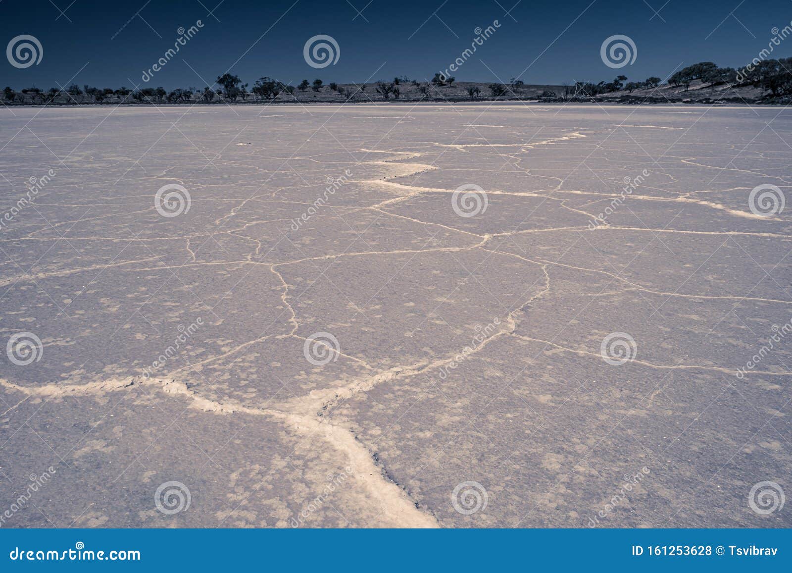 Salt Cracks Pattern on the Lake Surface. Stock Illustration ...