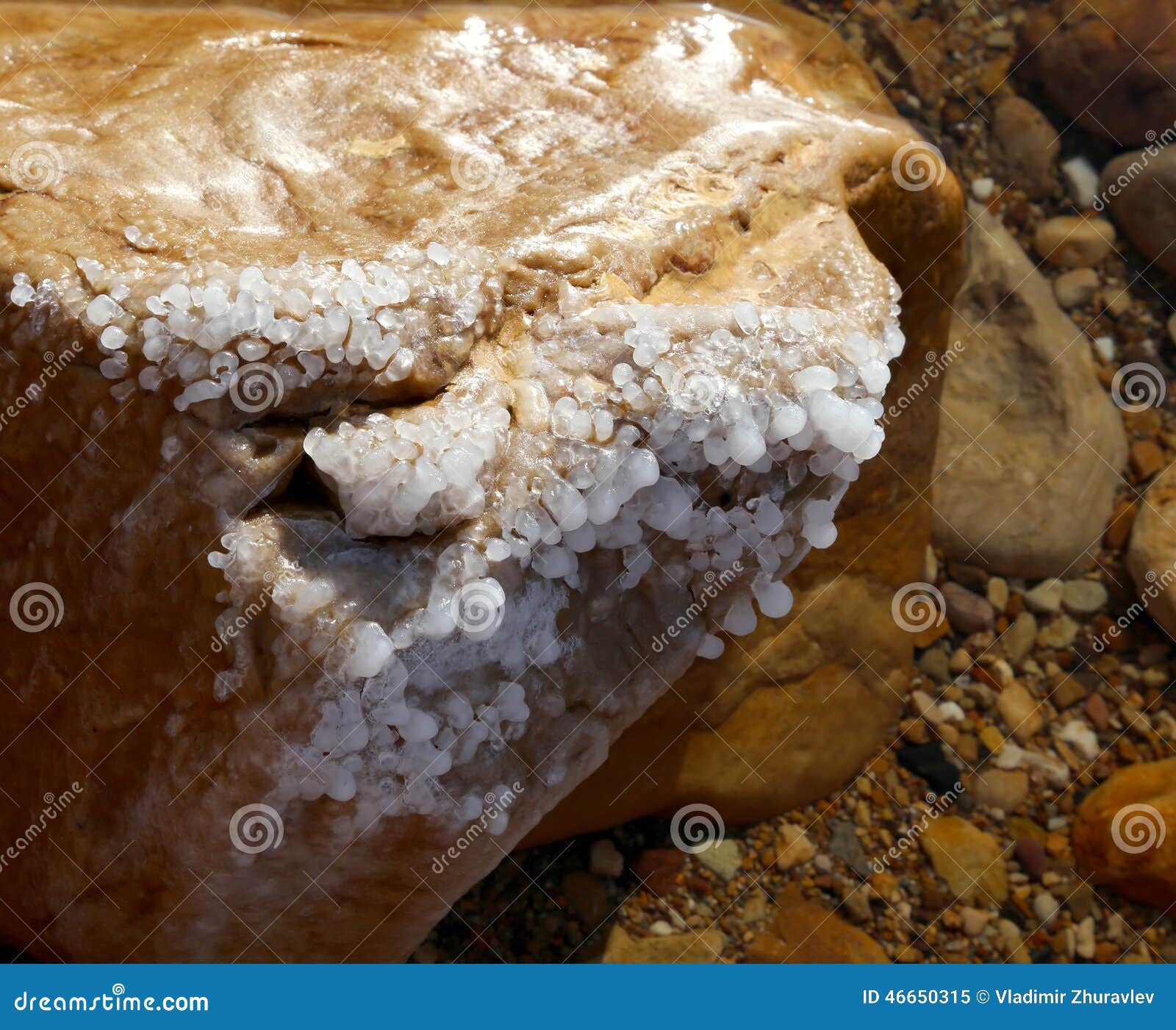 Salt Crystallisation at Coast of the Dead Sea, Jordan Stock Image ...