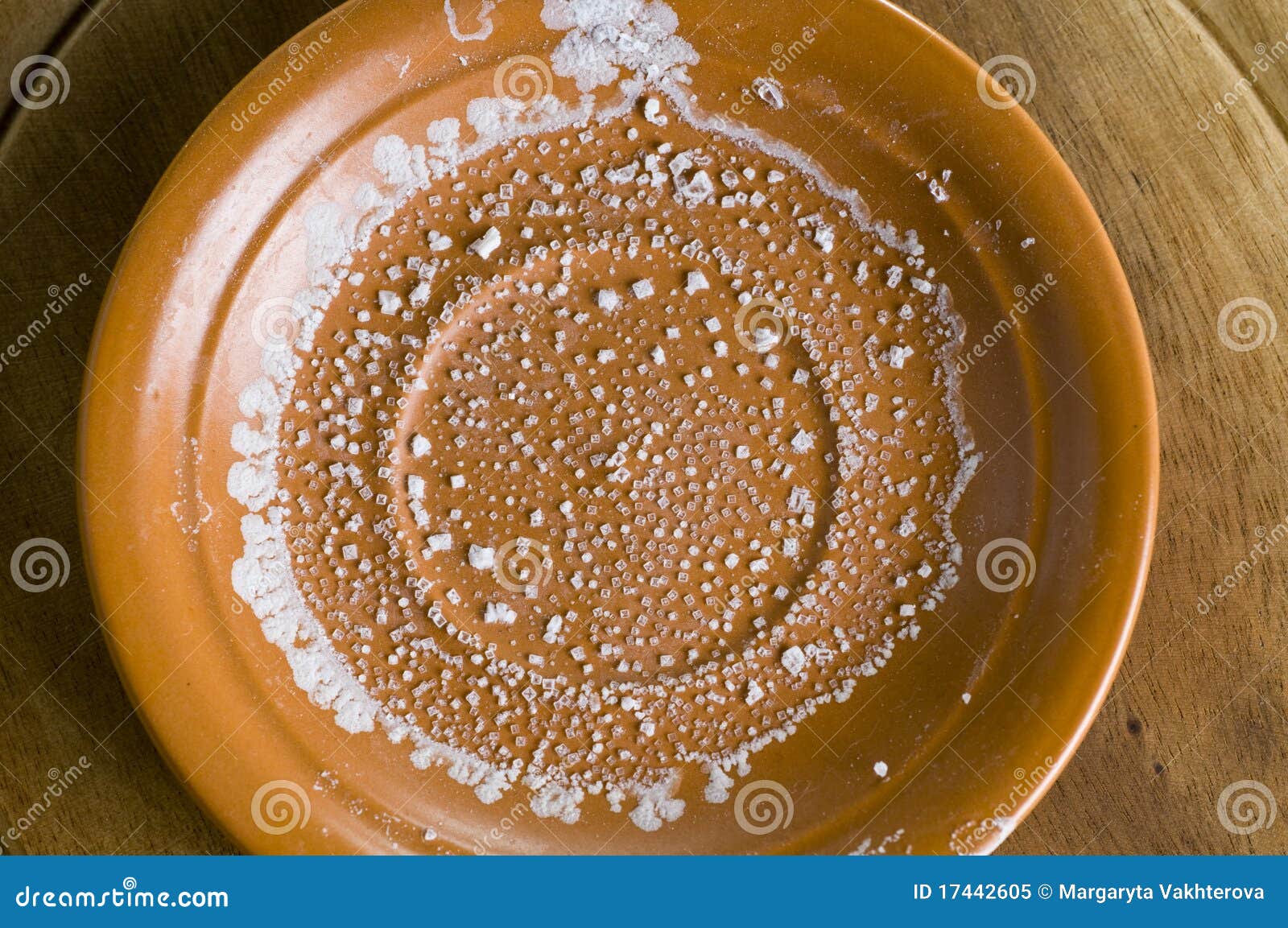Salt Crystallized Over Plate Stock Image - Image of healthy, mineral ...