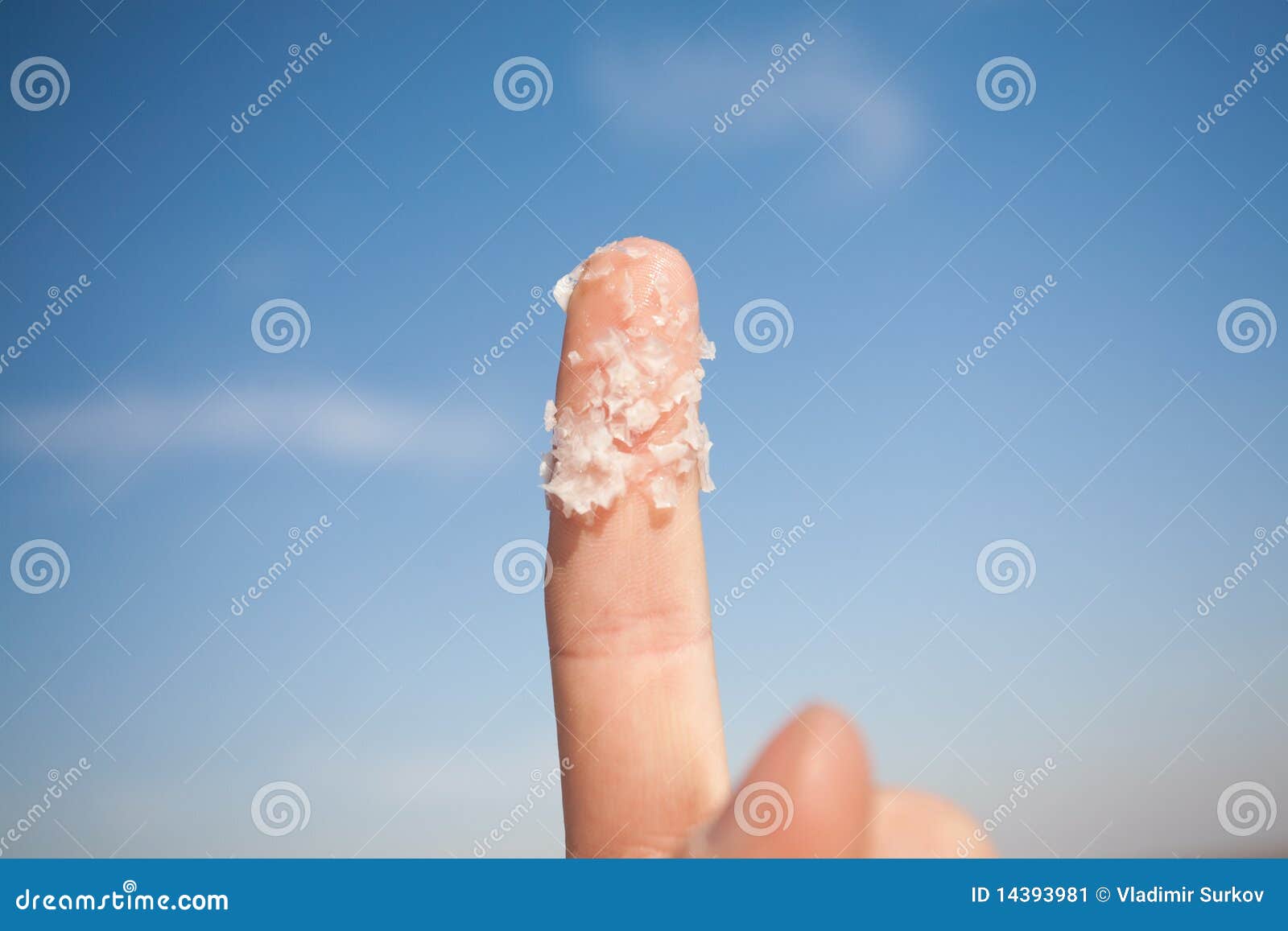Salt Crystals on the Finger Stock Image - Image of crystals, bath: 14393981