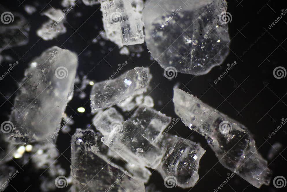 Salt Crystals Under Polarized Light Microscope Stock Image - Image of ...