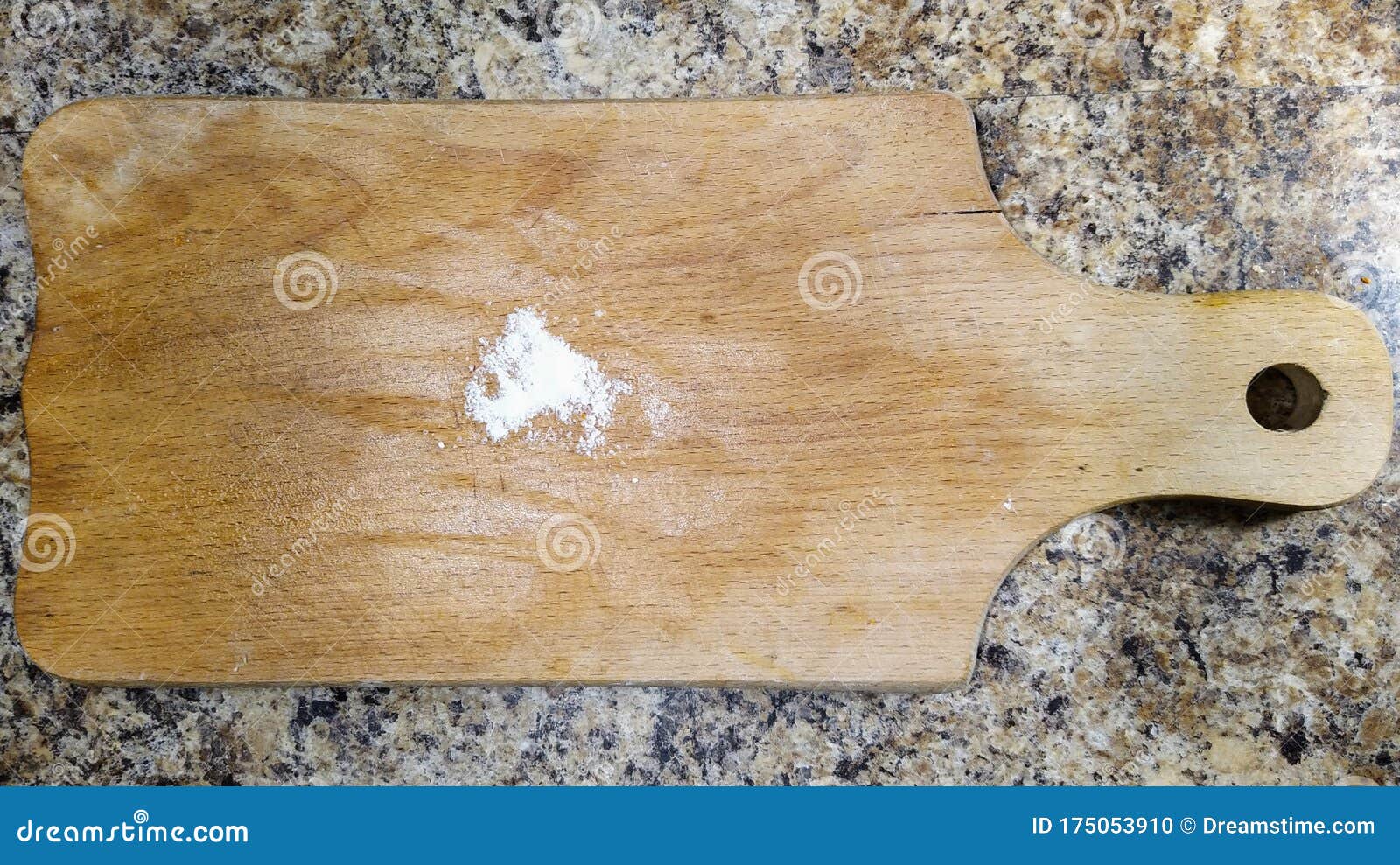 Salt on Cutting Board on Kitchen Table Stock Photo - Image of recipe ...
