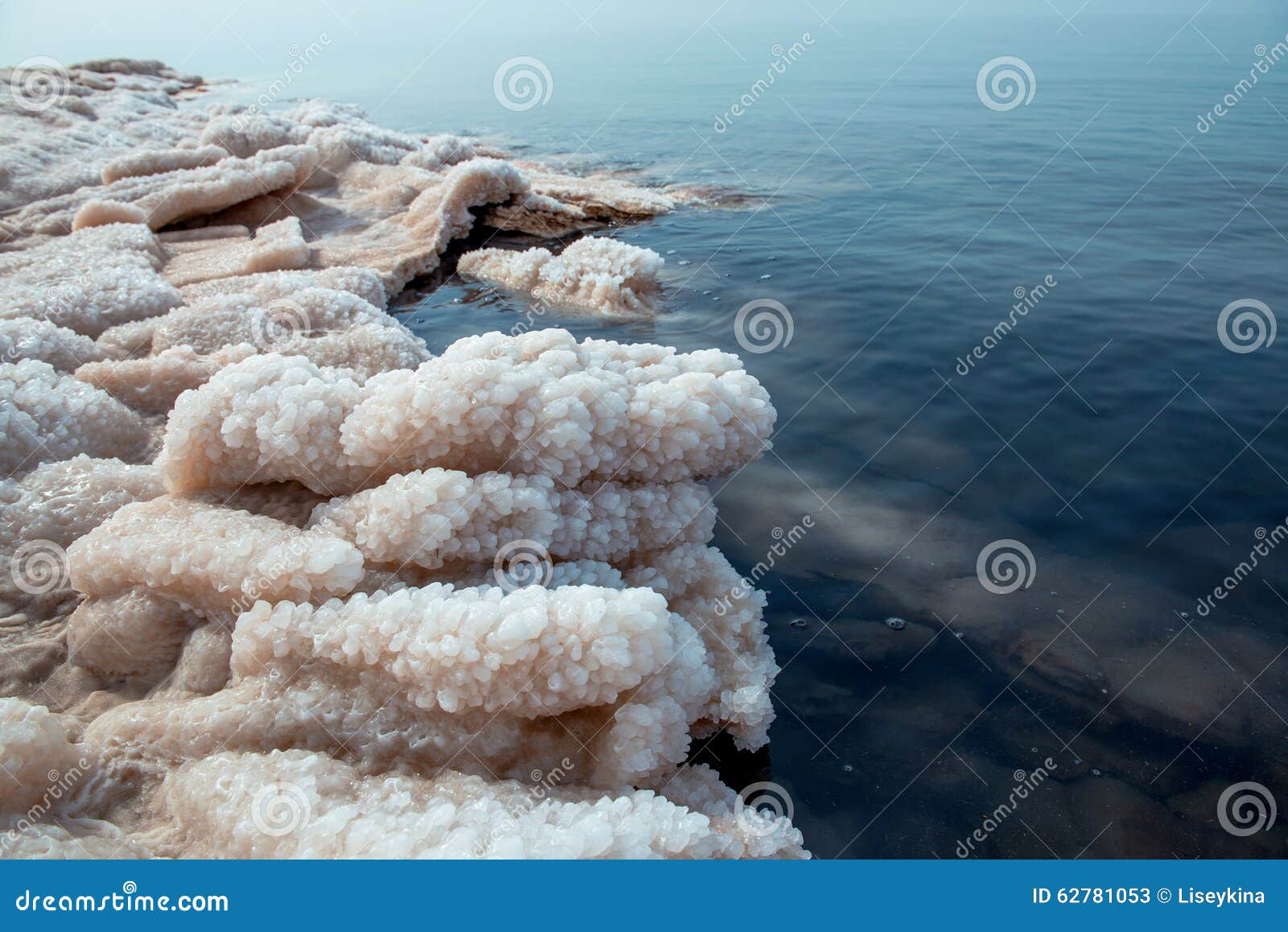 Salt at the Dead Sea Beach. Jordan. Stock Image - Image of nature, salt ...