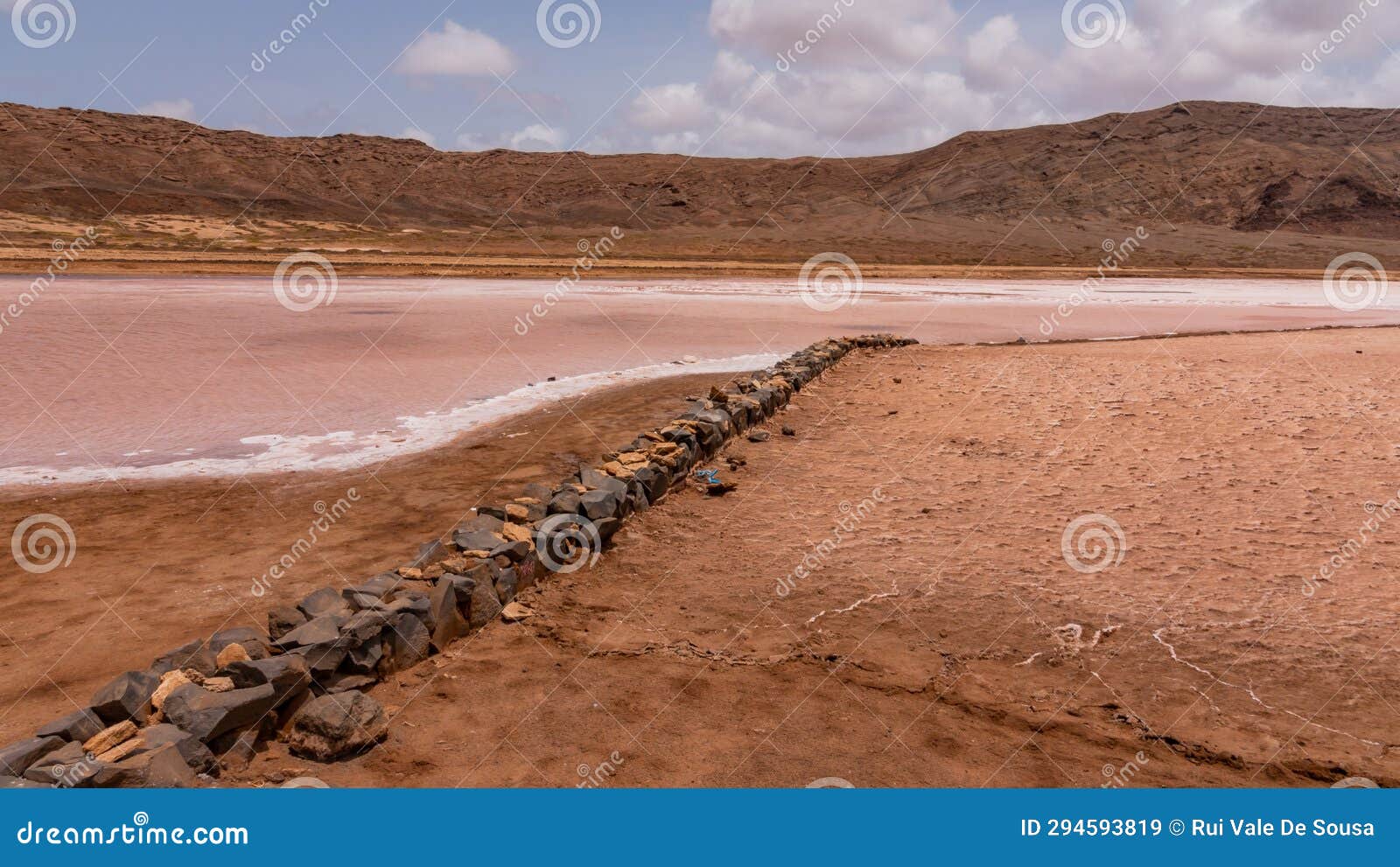 Salt Deposits in Cape Verde Stock Image - Image of reflection, farmer ...