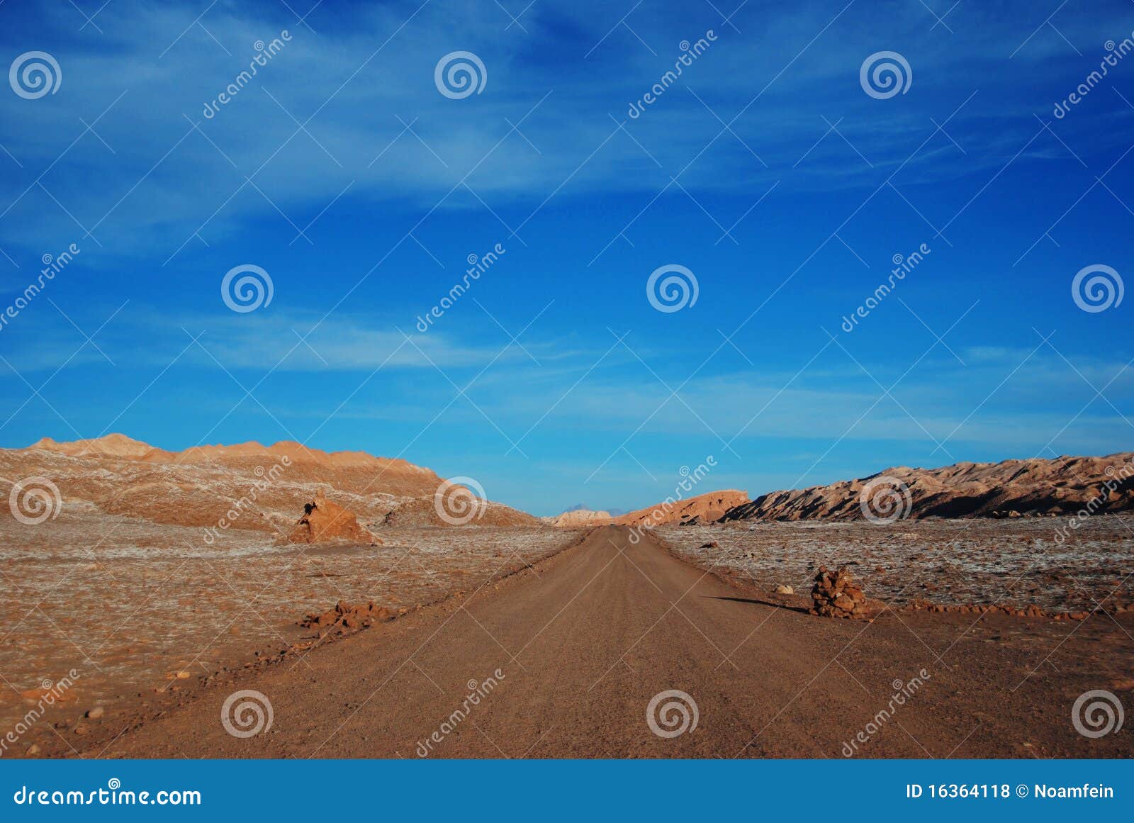 Salt in a Desert Road in Chile Stock Photo - Image of clouds, american ...