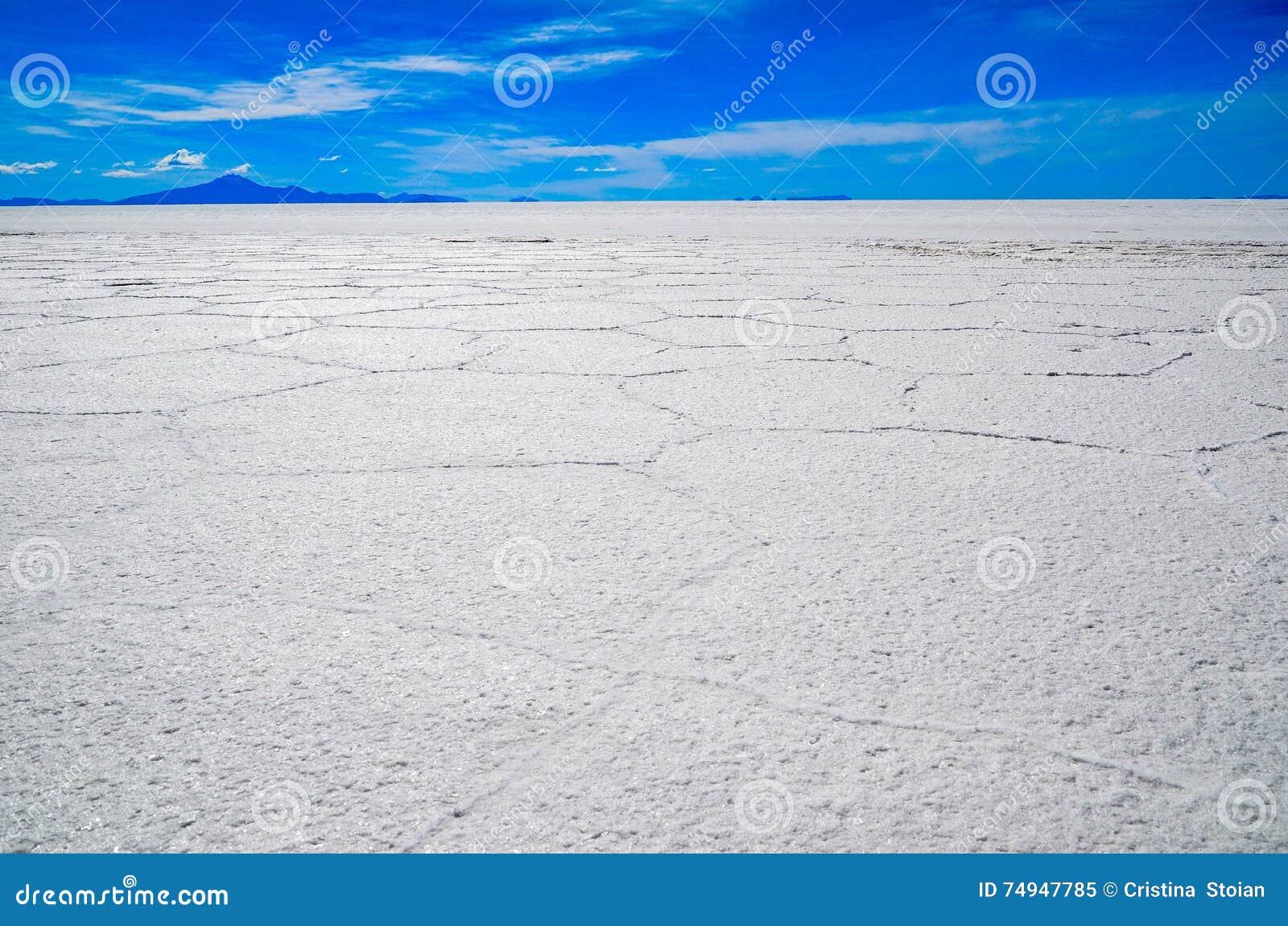 Salt Desert, Uyuni, Bolivia Stock Image - Image of hexagonal, details ...