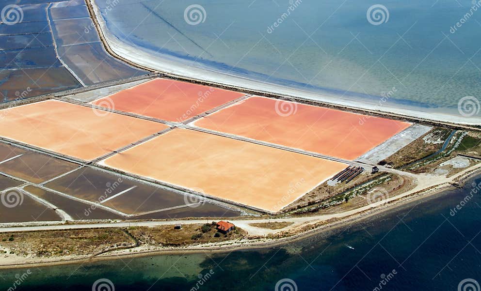Salt evaporation pins stock image. Image of saltern, brine - 7957677