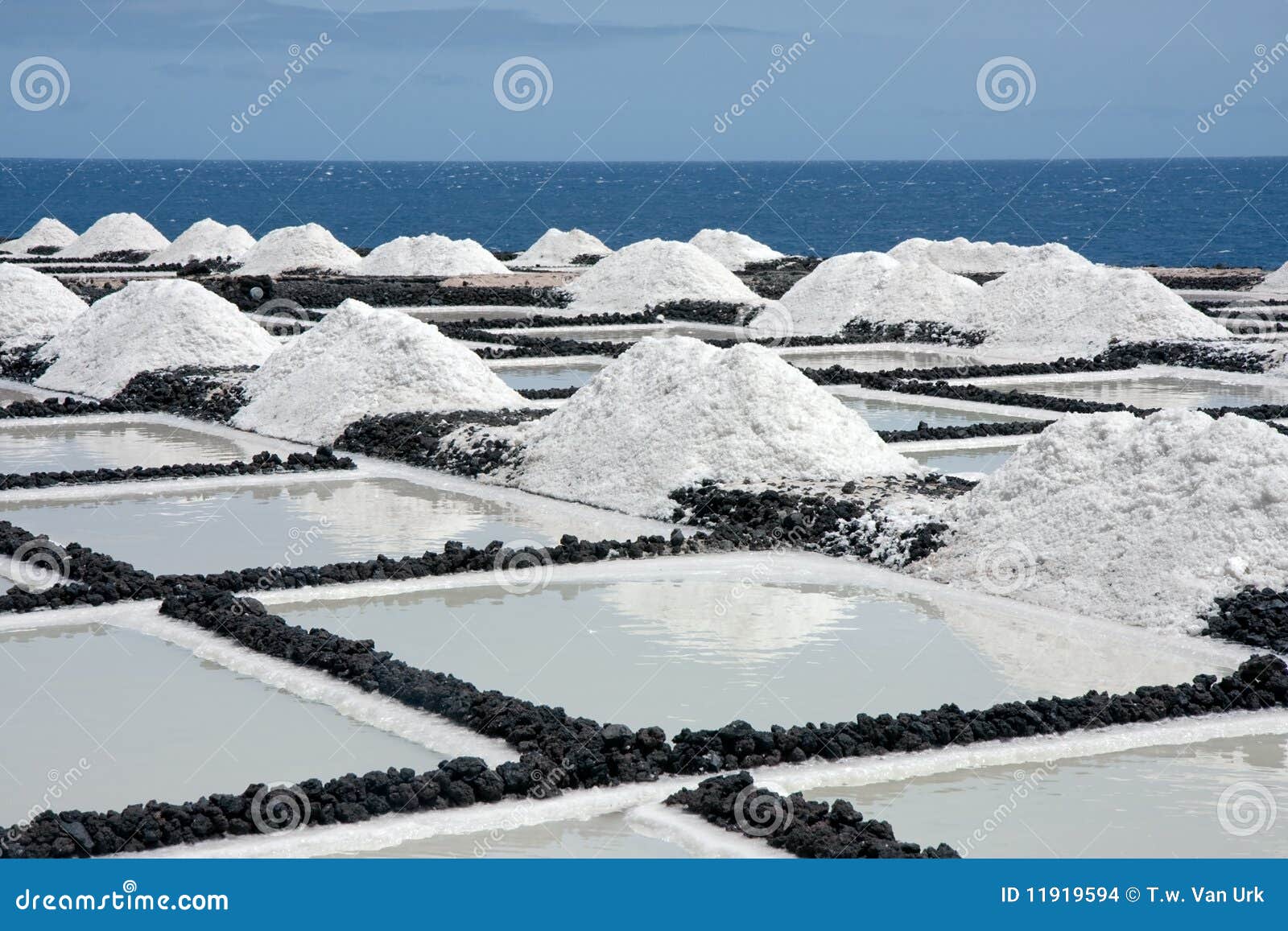 Salt Extraction at La Palma, Canary Islands Stock Photo - Image of ...