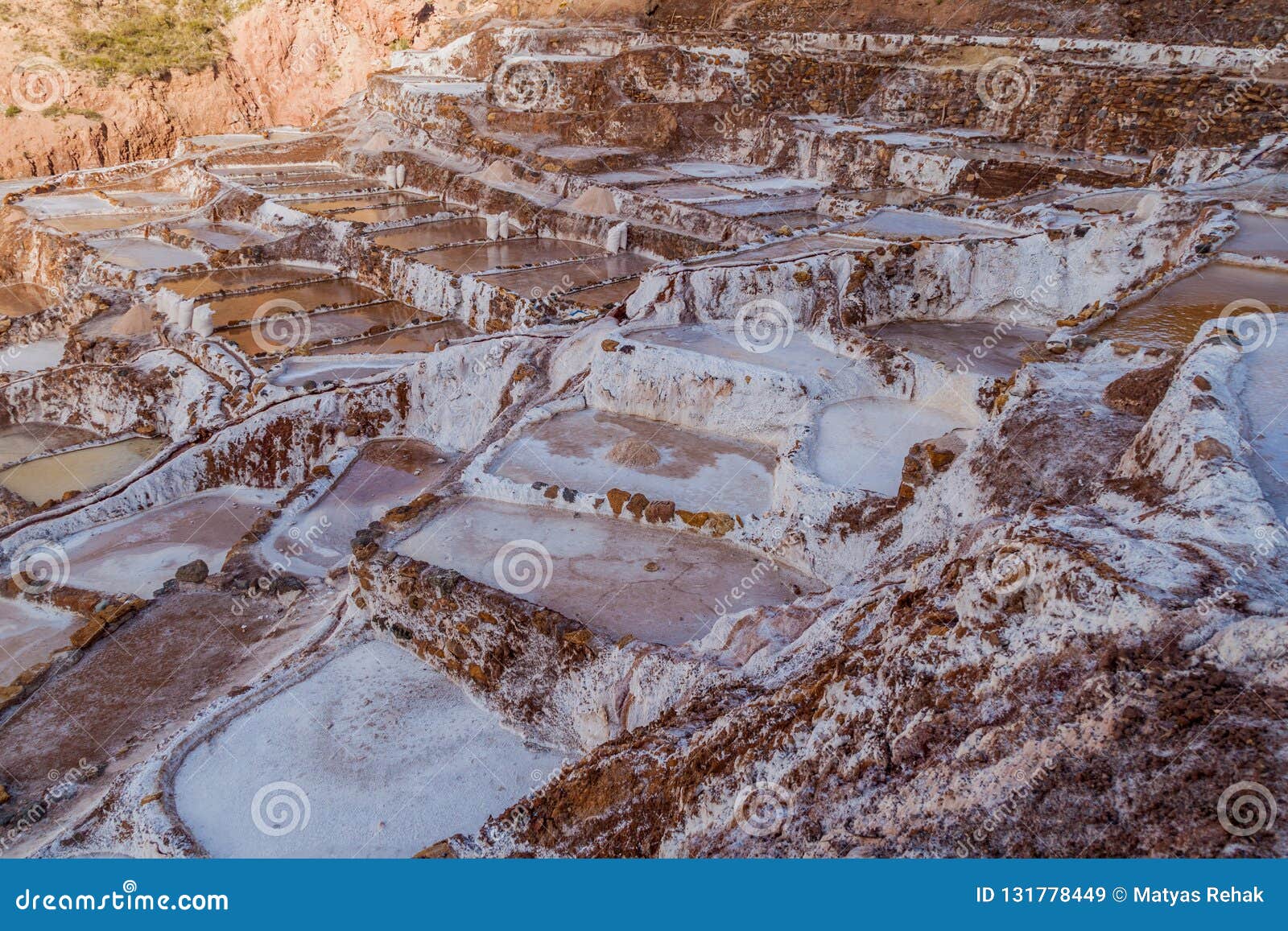 Salt Extraction Pans Salinas in Sacred Valley of Incas Stock Image ...