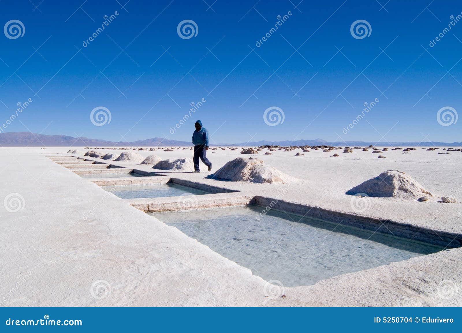 Salt Extraction Pools stock photo. Image of salt, lake - 5250704