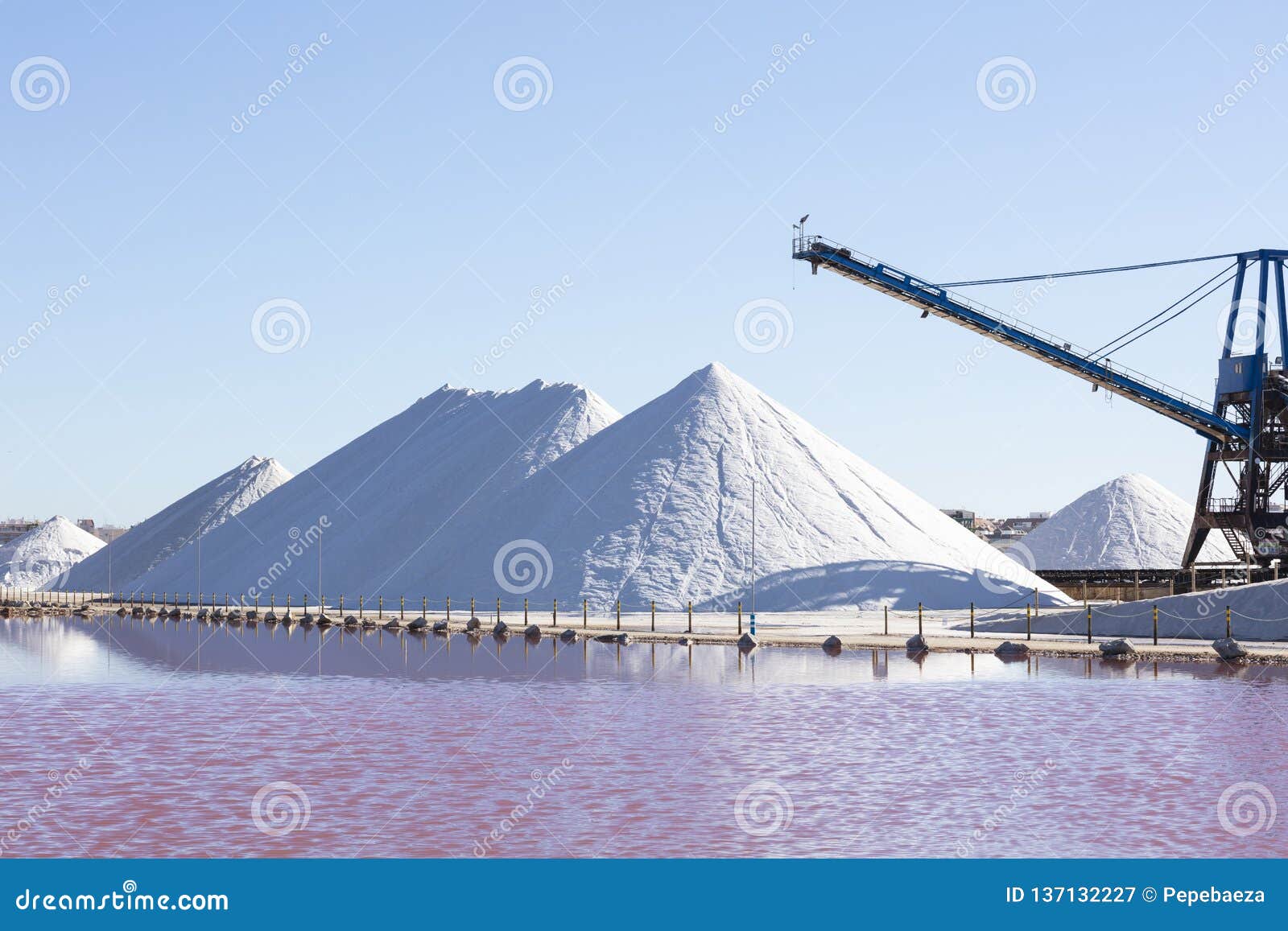 Salt extraction process stock image. Image of mines - 137132227