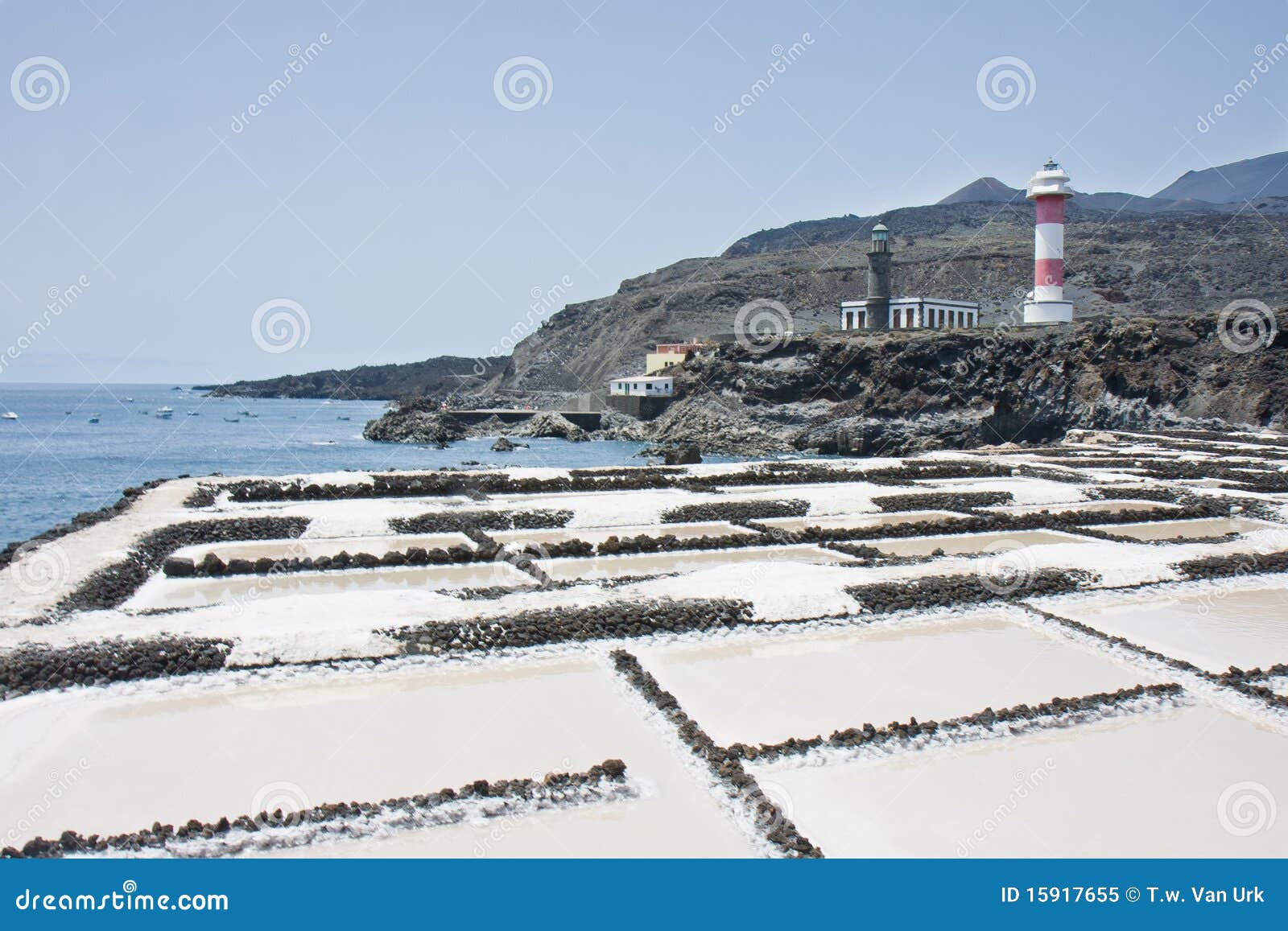 Salt Extraction of the Sea at La Palma, Spain Stock Image - Image of ...