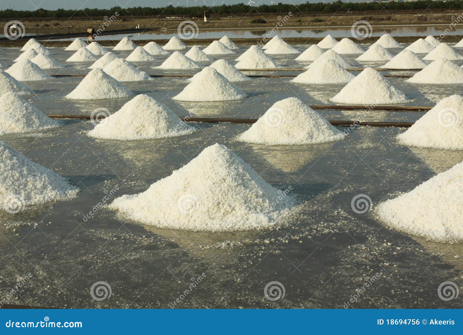 Salt farm stock photo. Image of thailand, field, sunny - 18694756