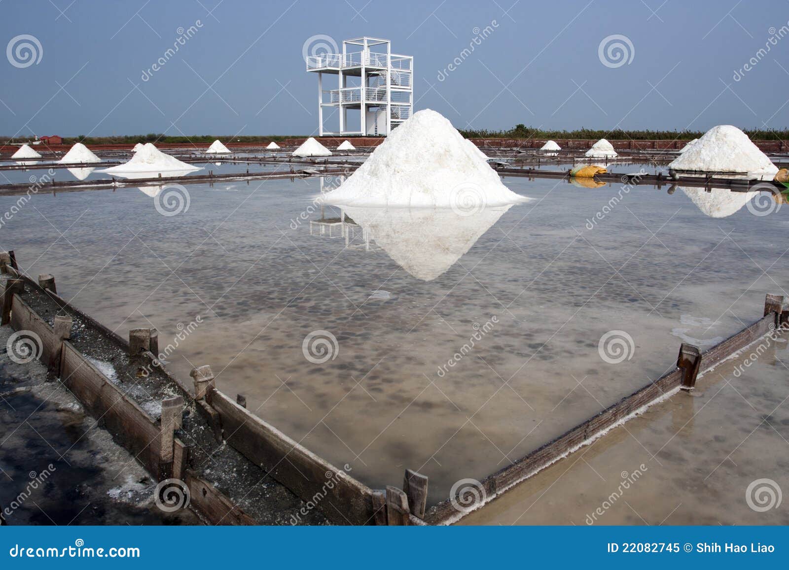 Salt farm stock image. Image of industry, brown, rocks - 22082745