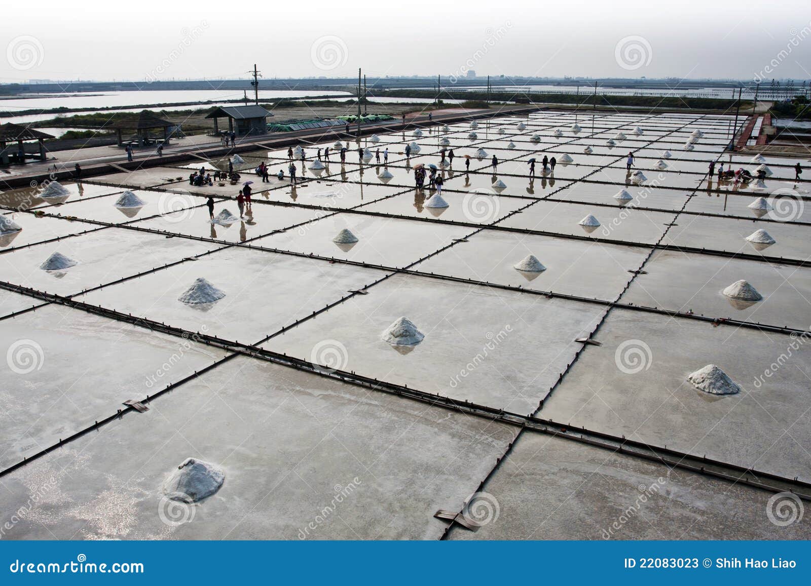 Salt farm stock image. Image of rocks, reflects, reflection - 22083023