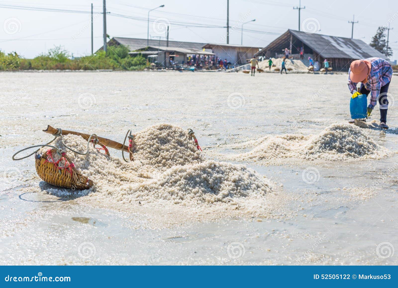 Salt farm stock photo. Image of salted, area, labor, farmer - 52505122