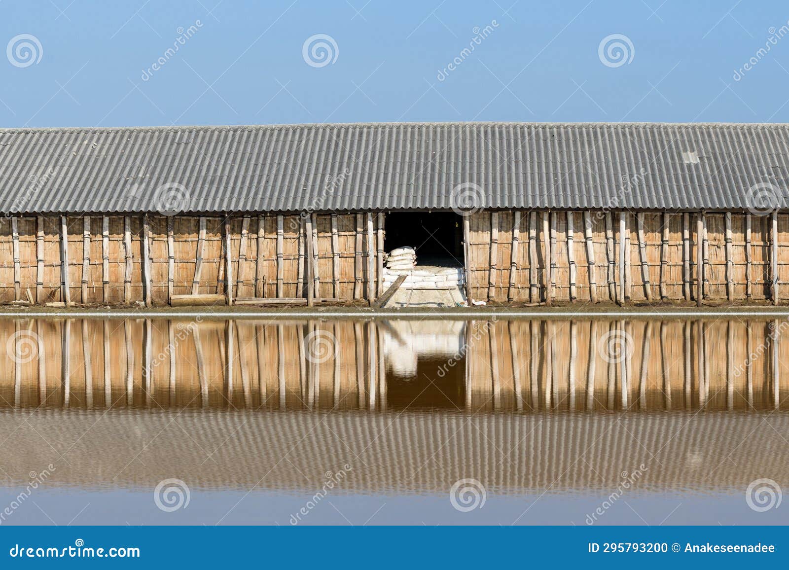 Salt Farmers Carry Salt into the Shed Stock Photo - Image of chloride ...