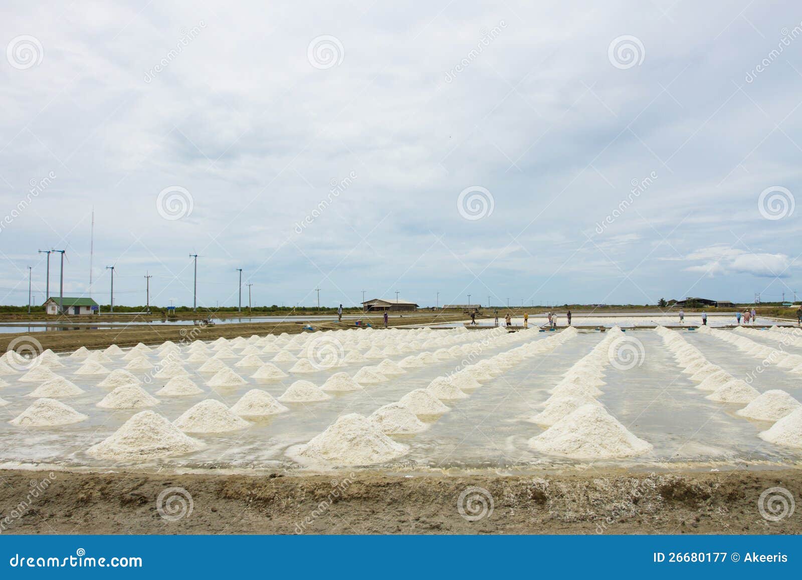 Salt field stock image. Image of pool, farmer, salt, salted - 26680177