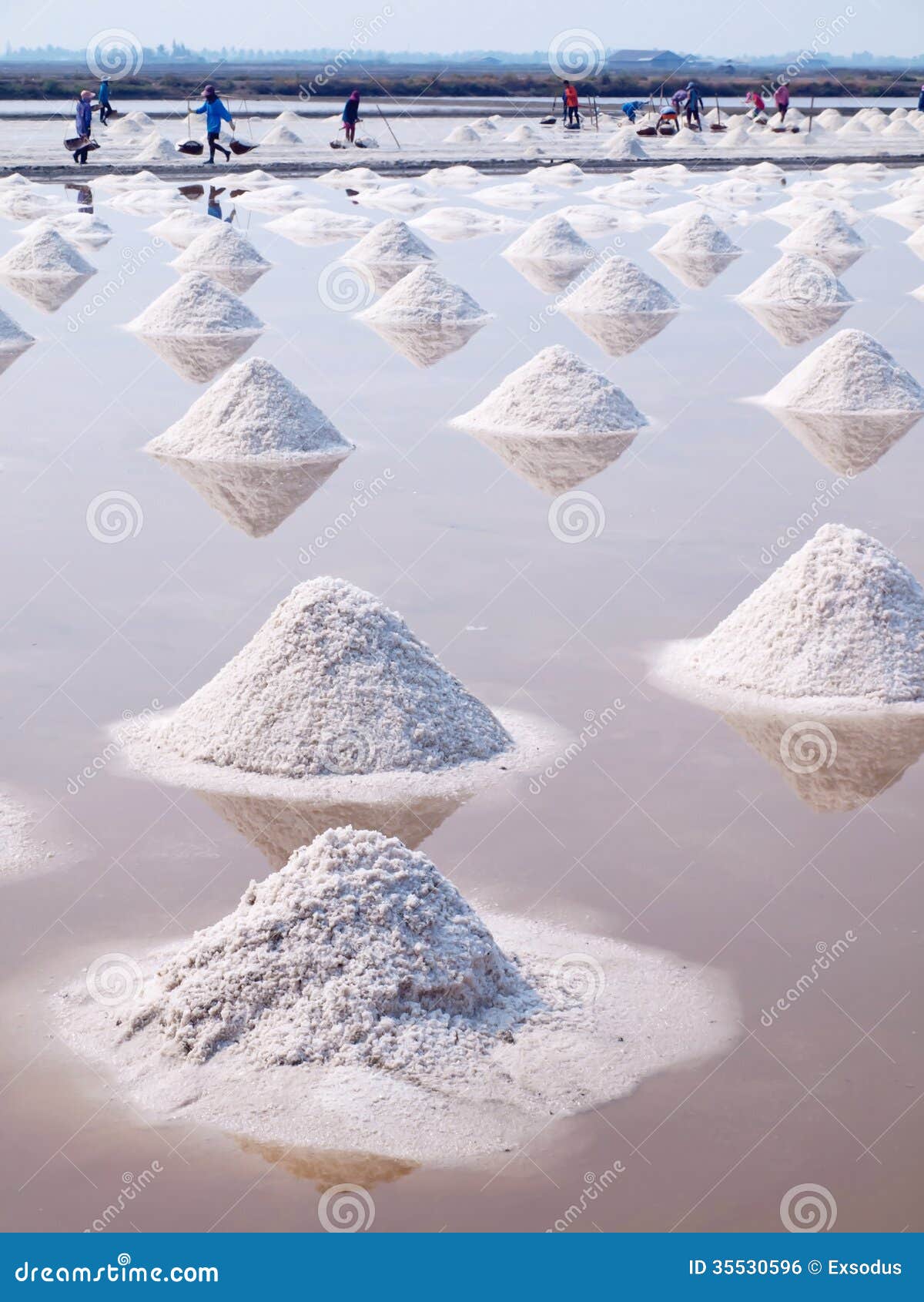 Salt field stock photo. Image of pond, field, asia, chloride - 35530596