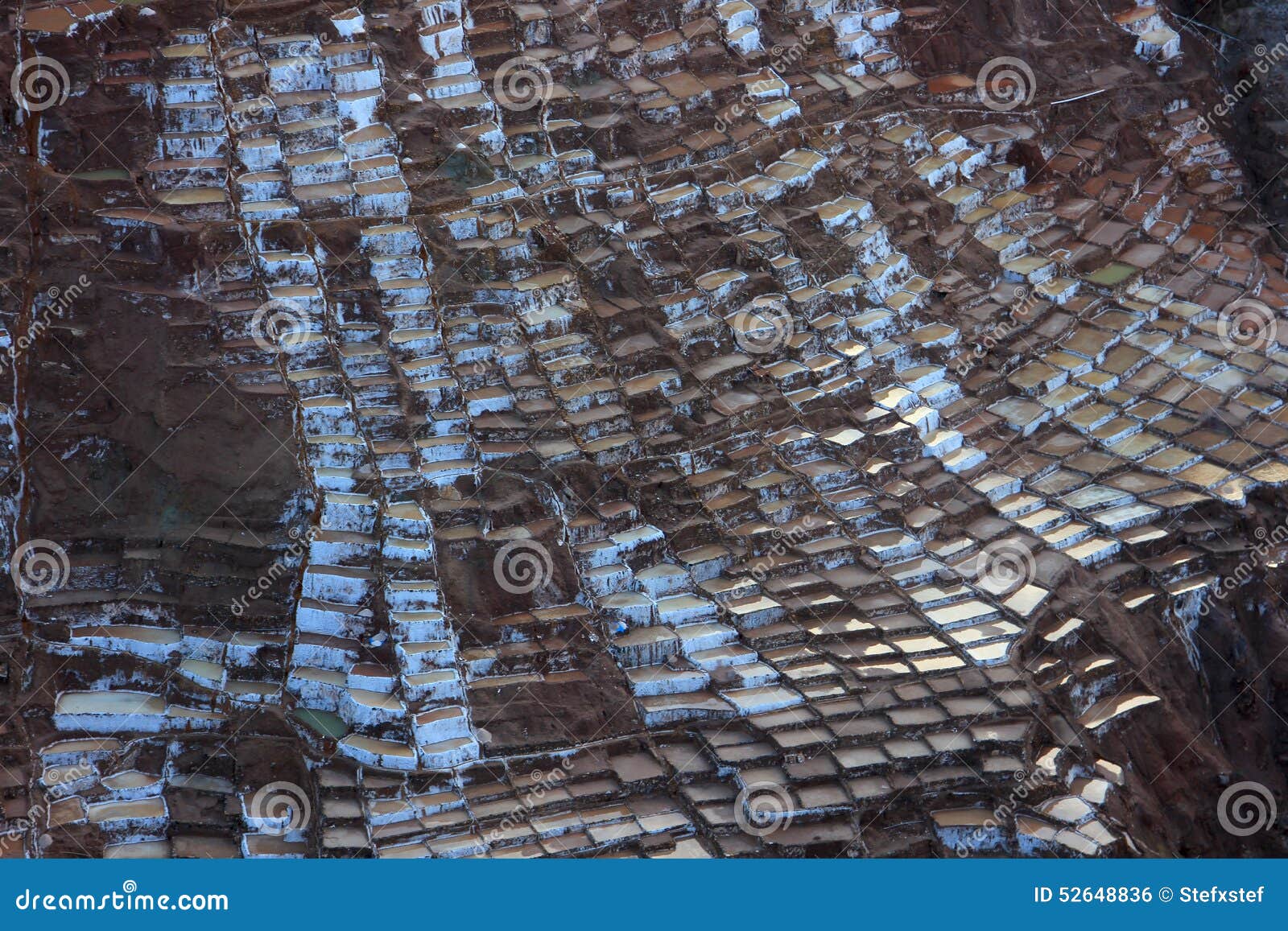 Salt field in Peru stock photo. Image of wanderlust, landscape - 52648836