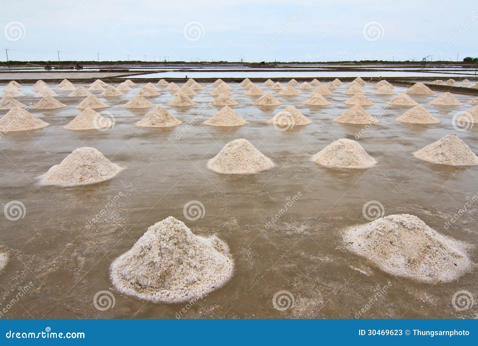 Salt field in thailand stock image. Image of nature, evaporation - 30469623
