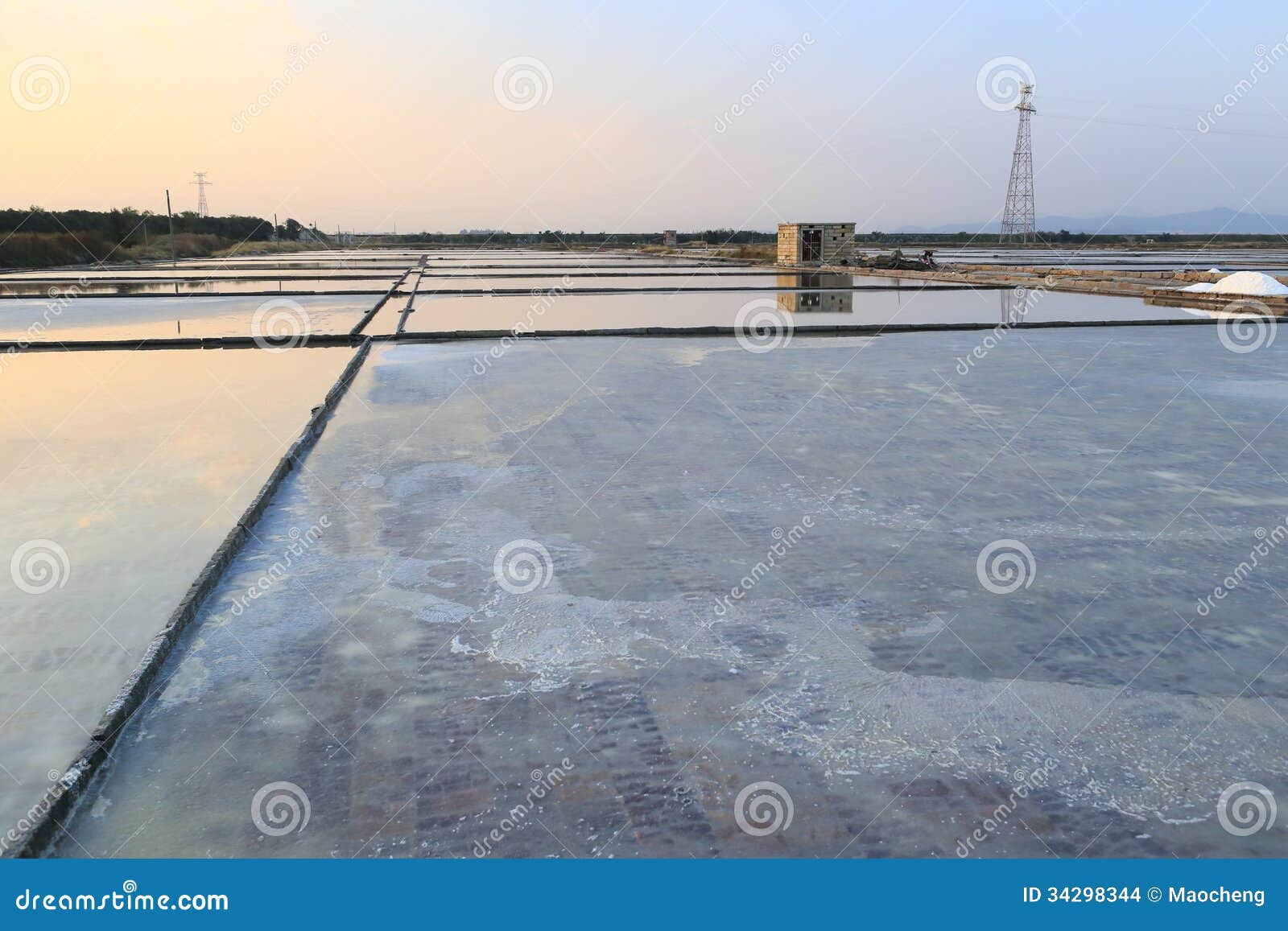 Salt fields stock photo. Image of farm, mineral, pile - 34298344