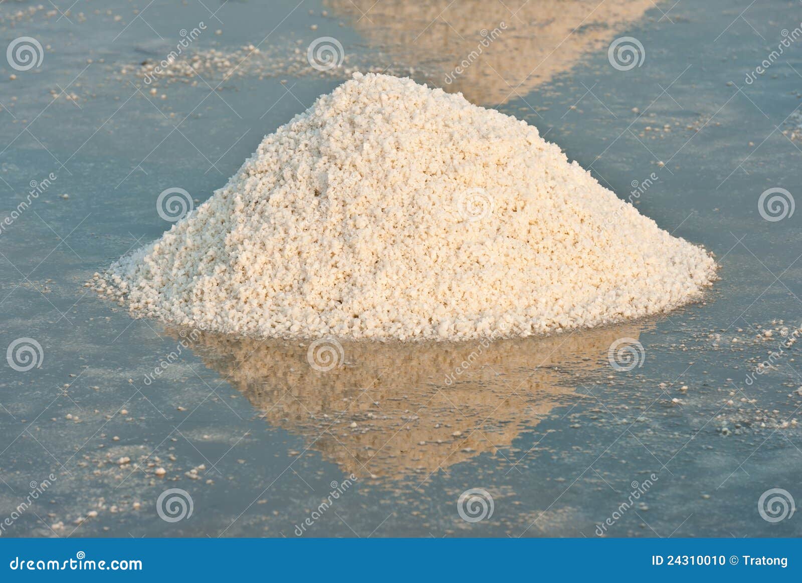 Salt Fields with Piled Up Sea Salt Stock Photo - Image of rock, drying ...