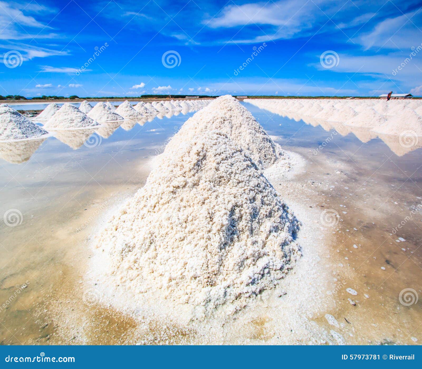 Salt fields stock image. Image of basin, scoop, islands - 57973781