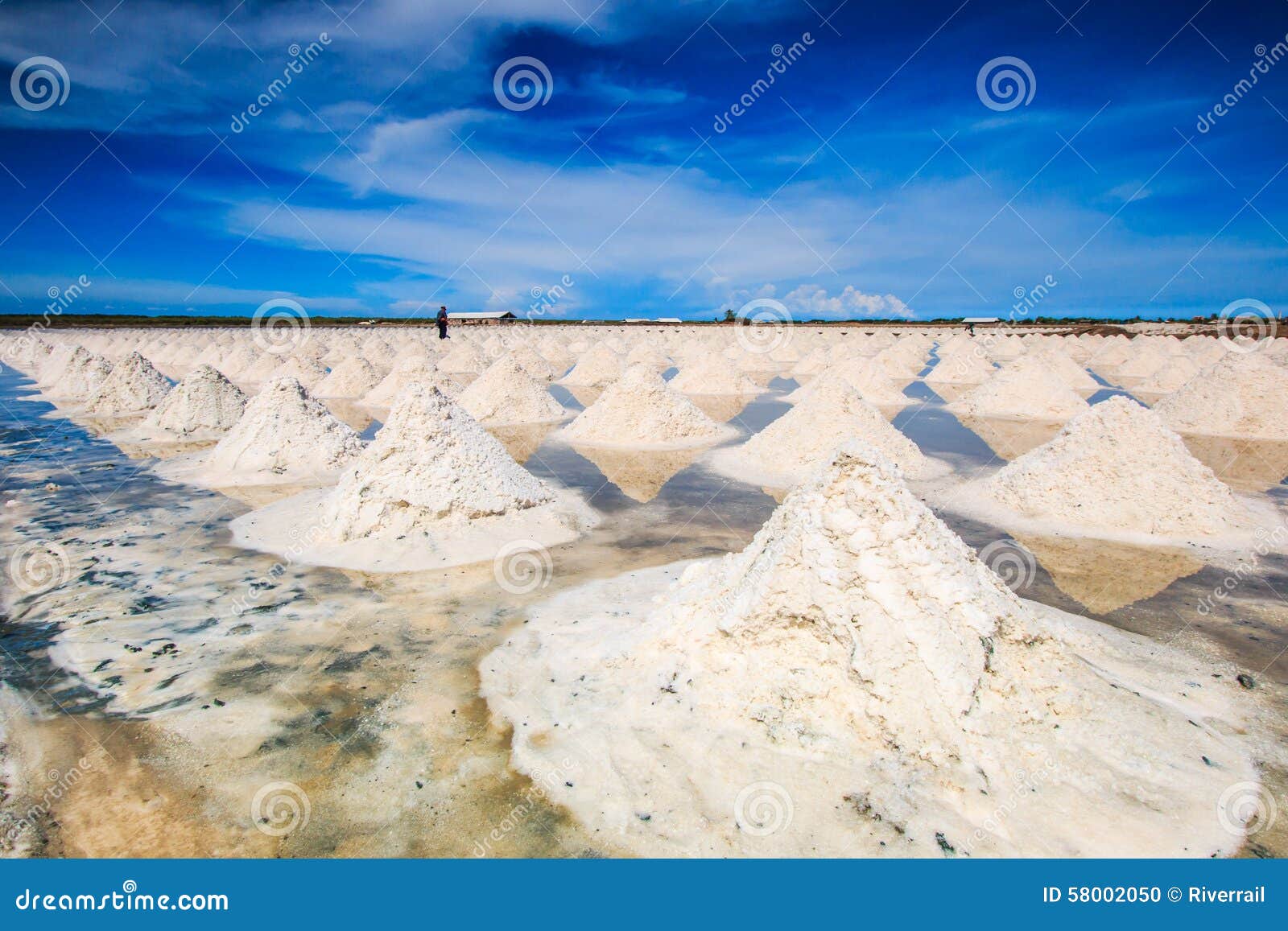 Salt fields stock photo. Image of island, evaporation - 58002050