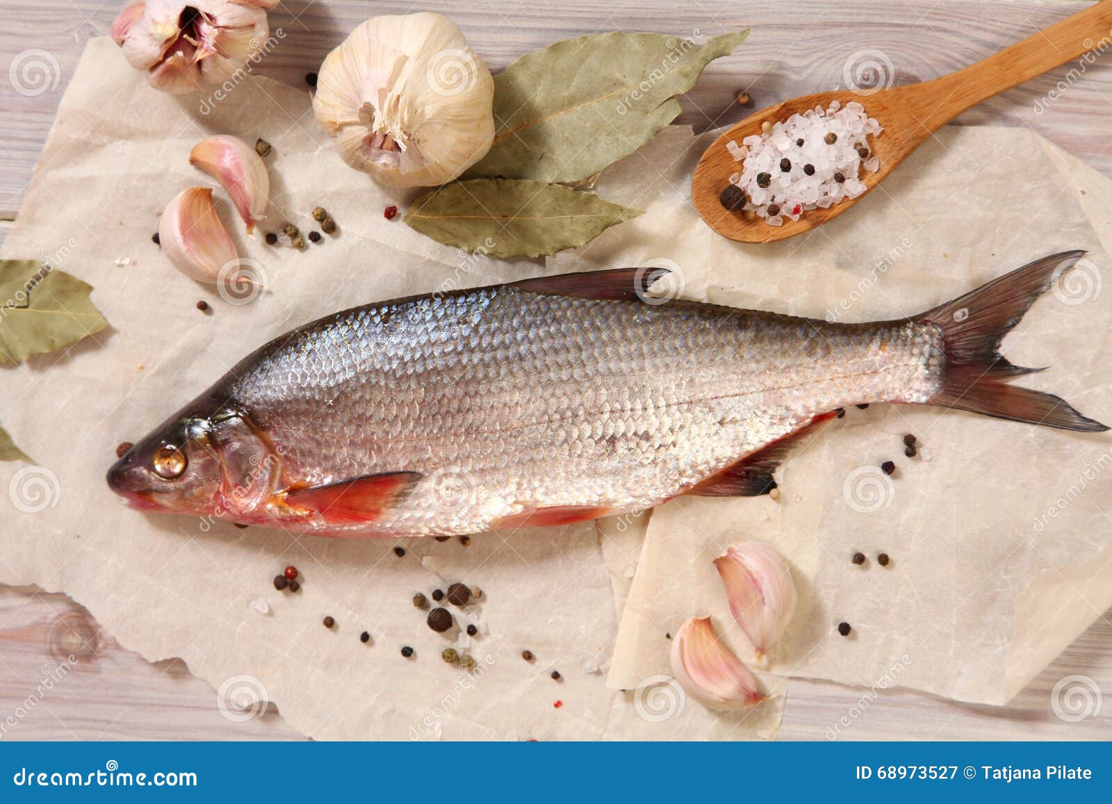 Salt and fish stock image. Image of salt, healthy, silverware - 68973527