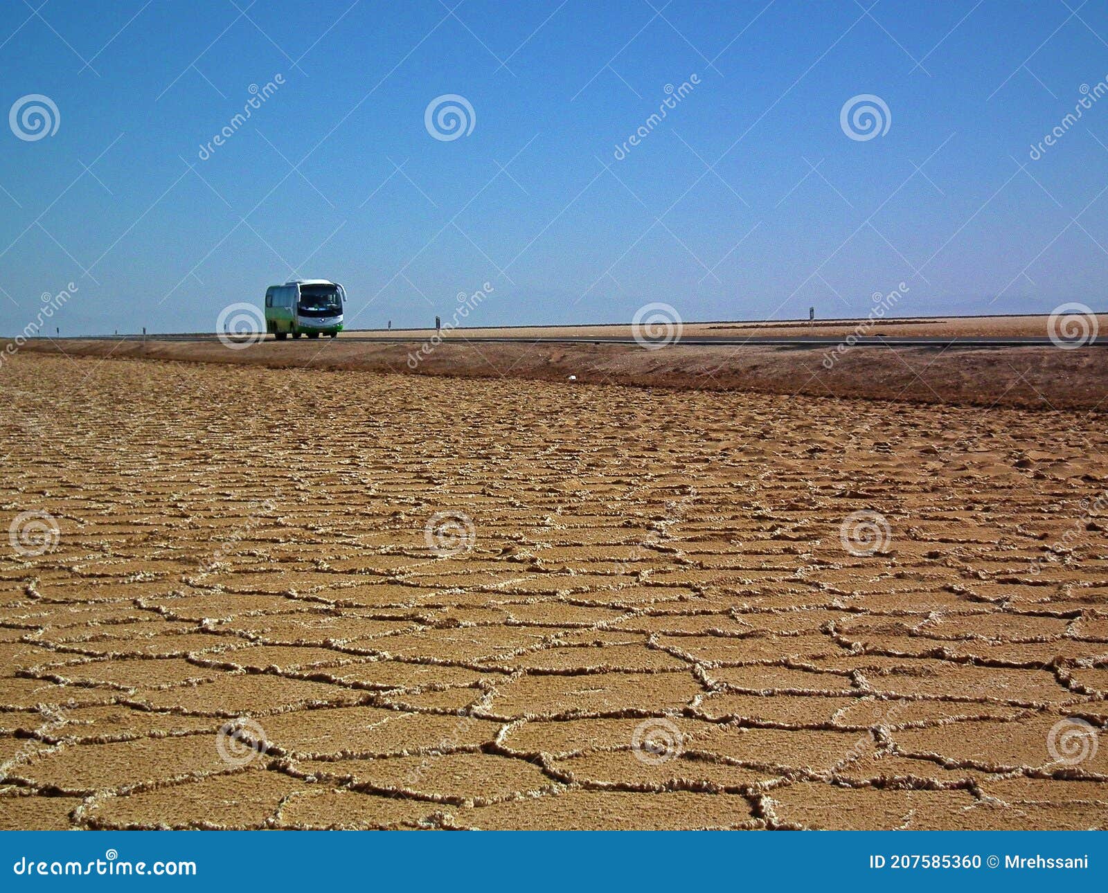 Salt Flat Polygons in Desert Stock Photo - Image of lake, dead: 207585360