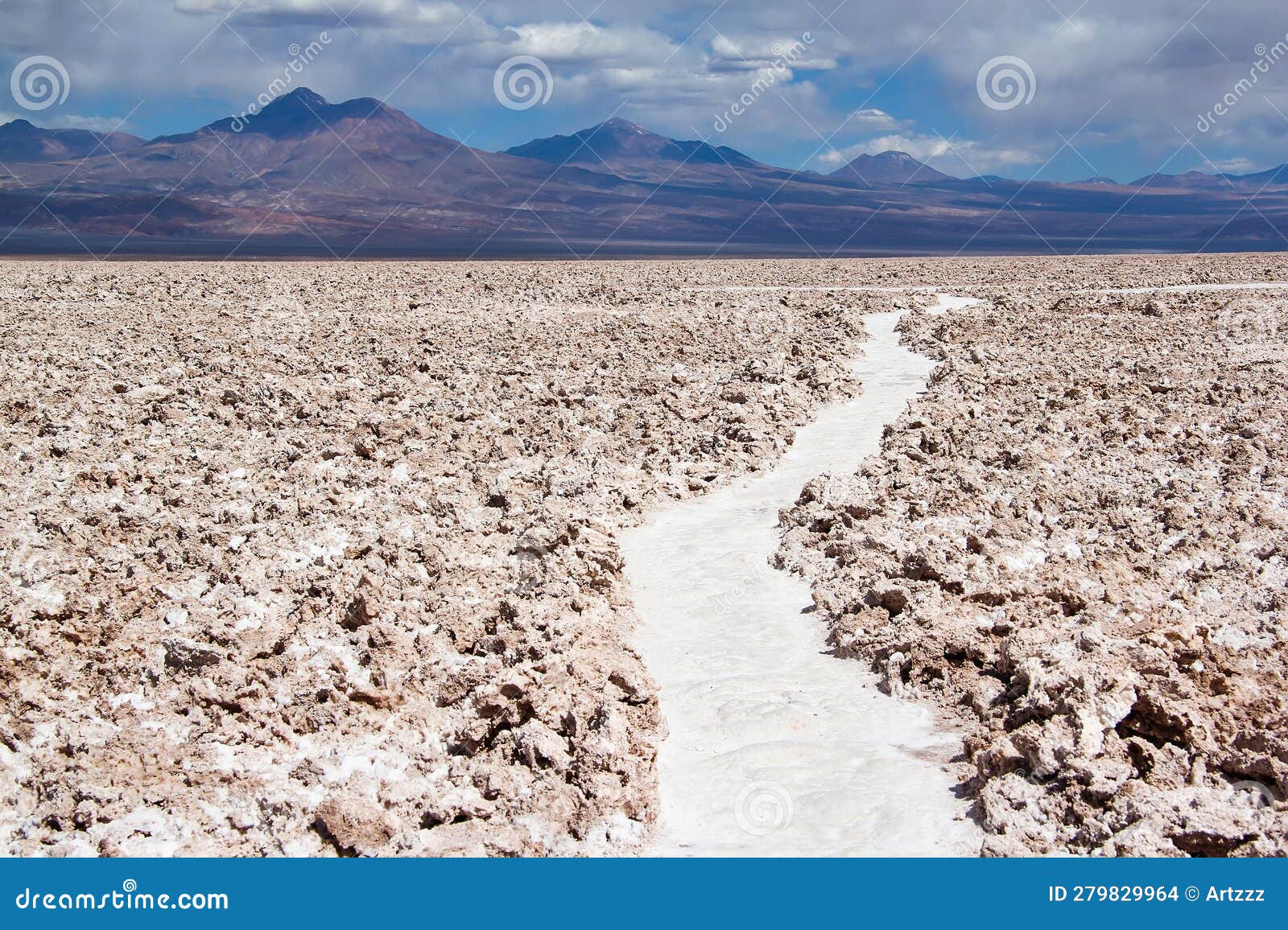 Salt flat Salar de Atacama stock photo. Image of outdoors - 279829964