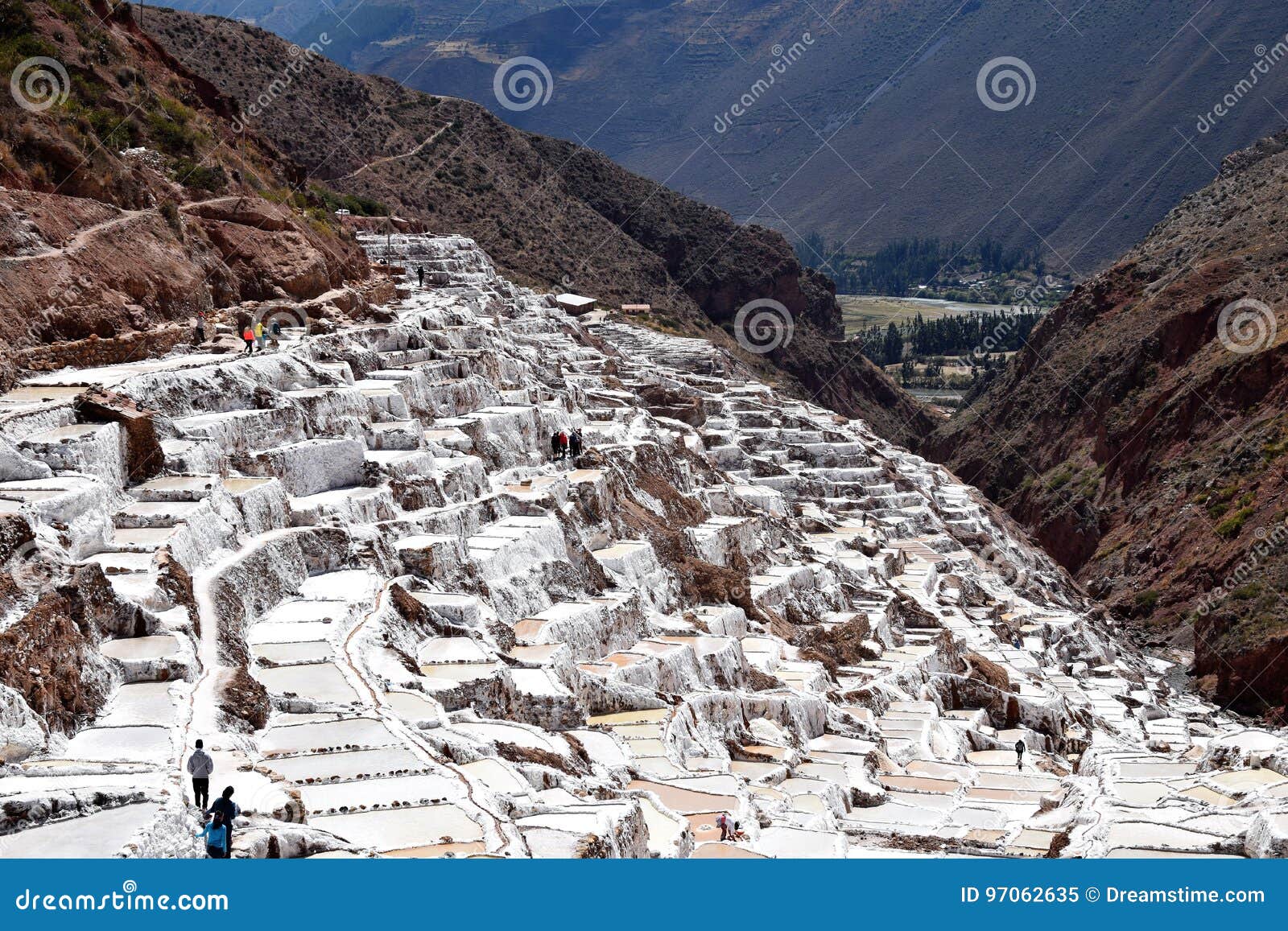 Salt flats in Maras, Peru editorial image. Image of maras - 97062635