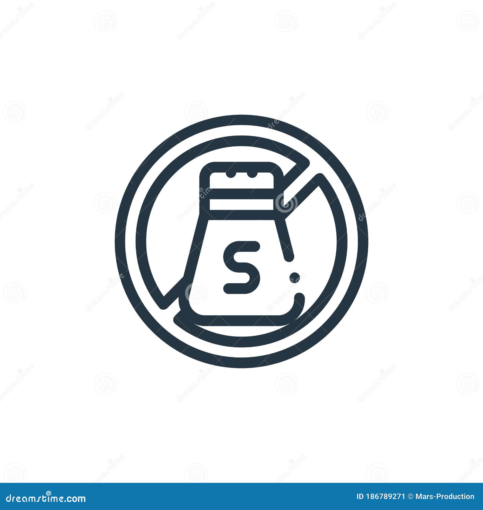 Salt Free Vector Icon. Salt Free Editable Stroke. Salt Free Linear ...