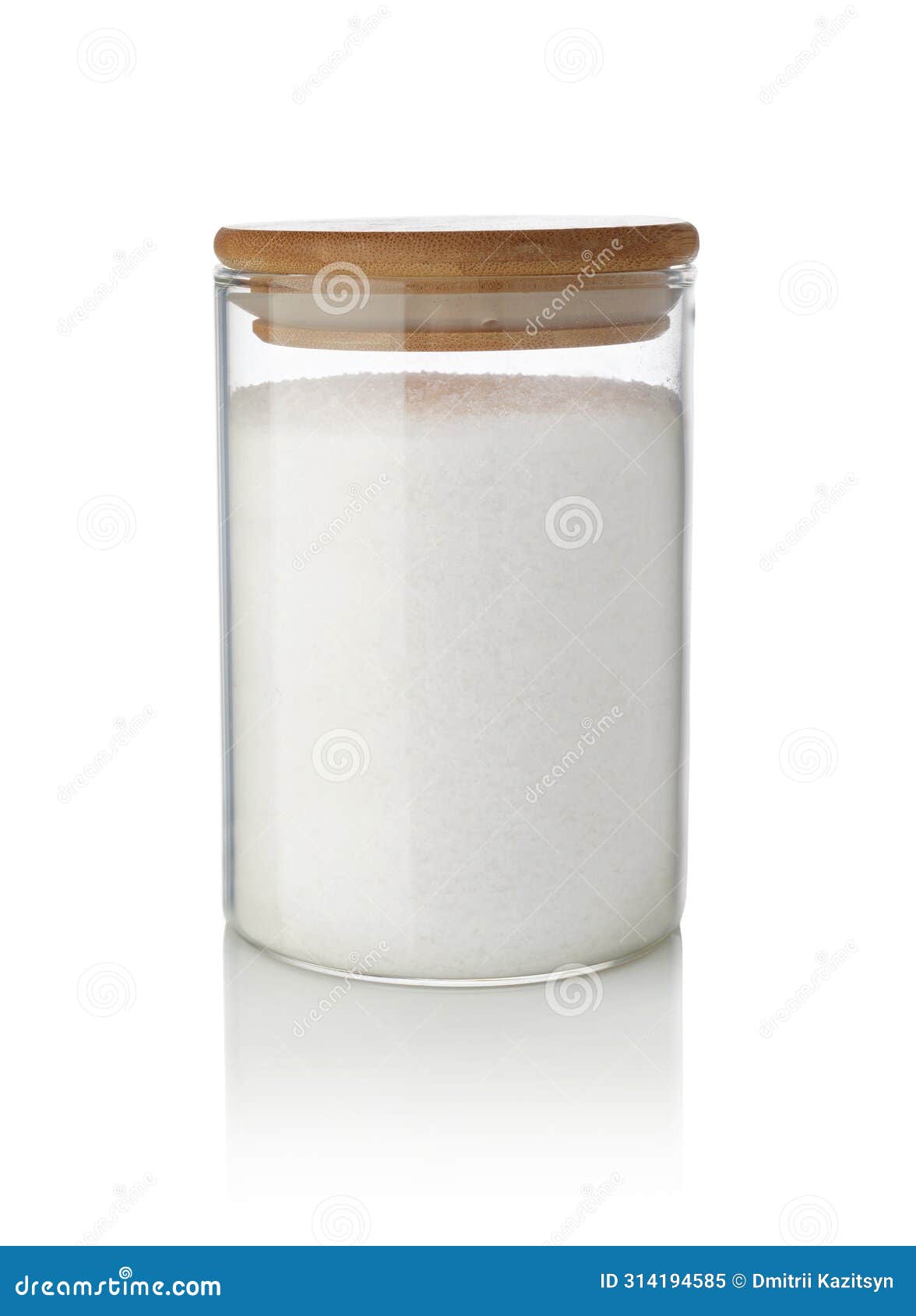 Salt in a Glass Jar Isolated on White Stock Image - Image of crystal ...