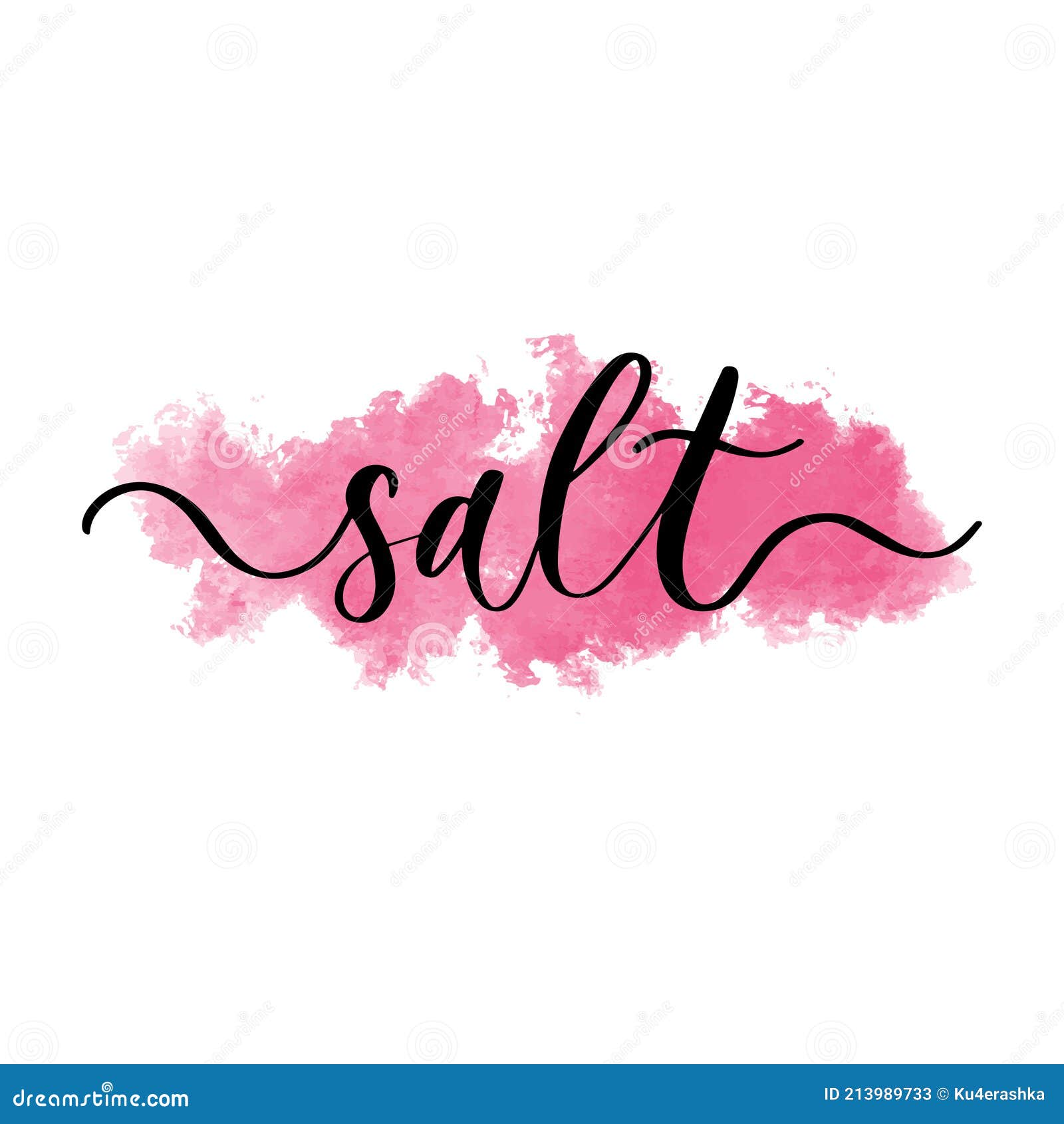 Salt - Hand Drawn Calligraphy Inscription Stock Vector - Illustration ...