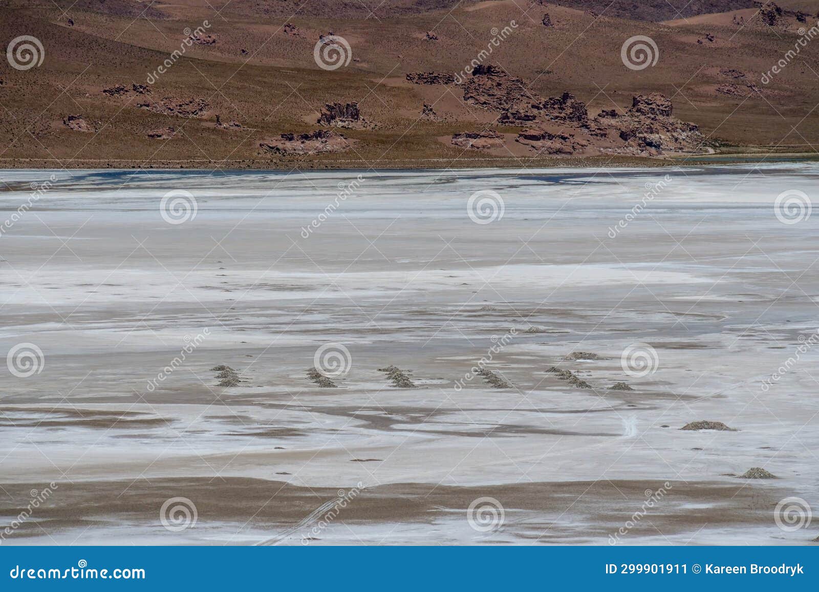 Salt Heaped Up in a Salt Pan, Bolivia, for Lithium Mining Stock Image ...