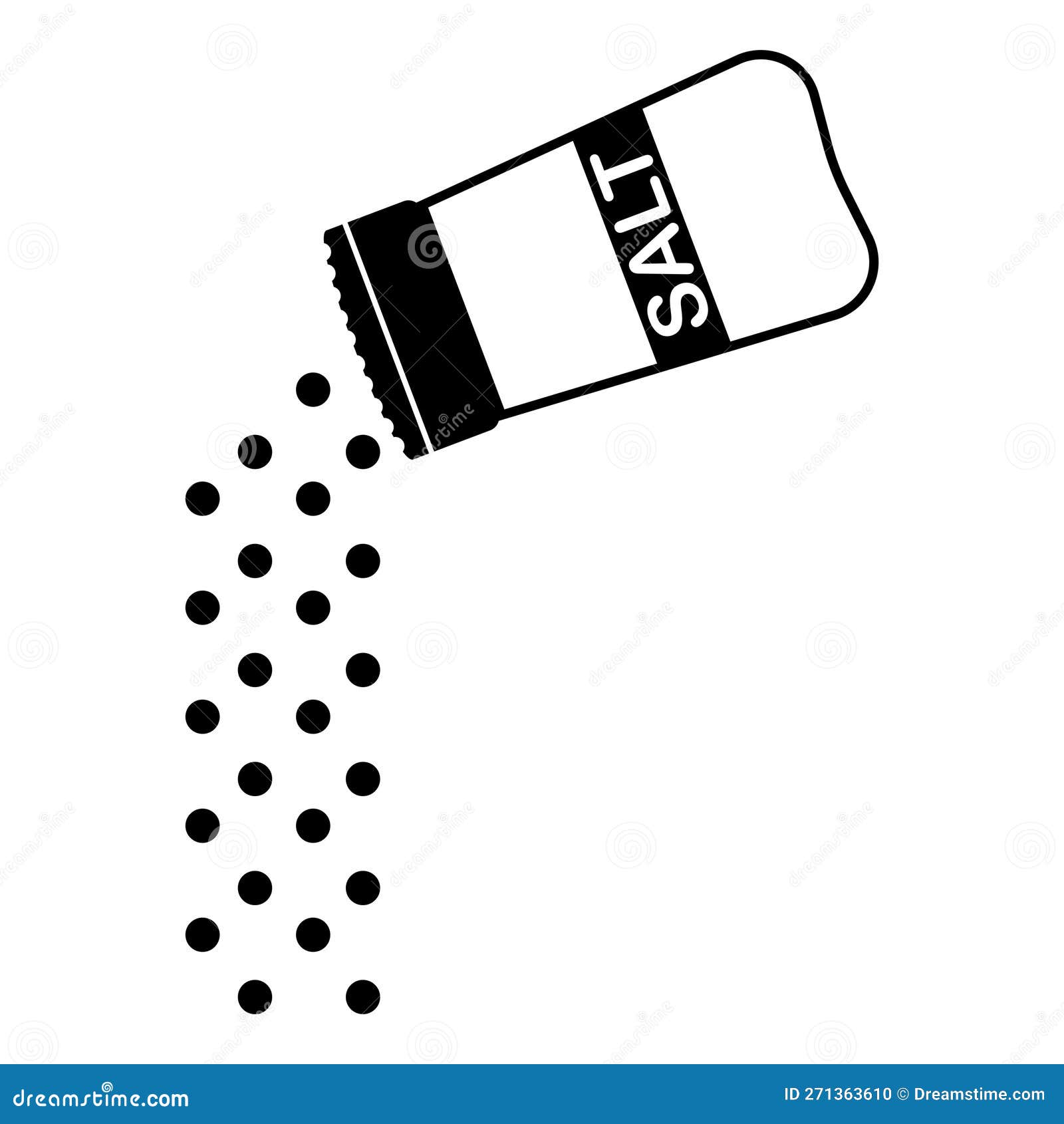 Salt Icon or Salt Sprinkles Stock Vector - Illustration of container ...
