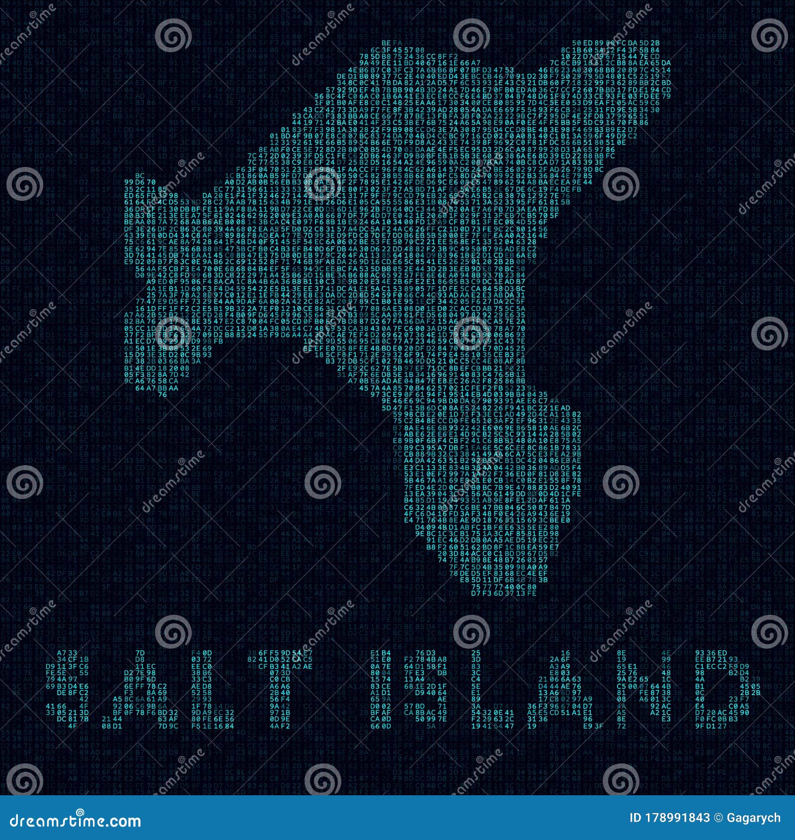 Salt Island Tech Map. Cartoon Vector | CartoonDealer.com #178991843