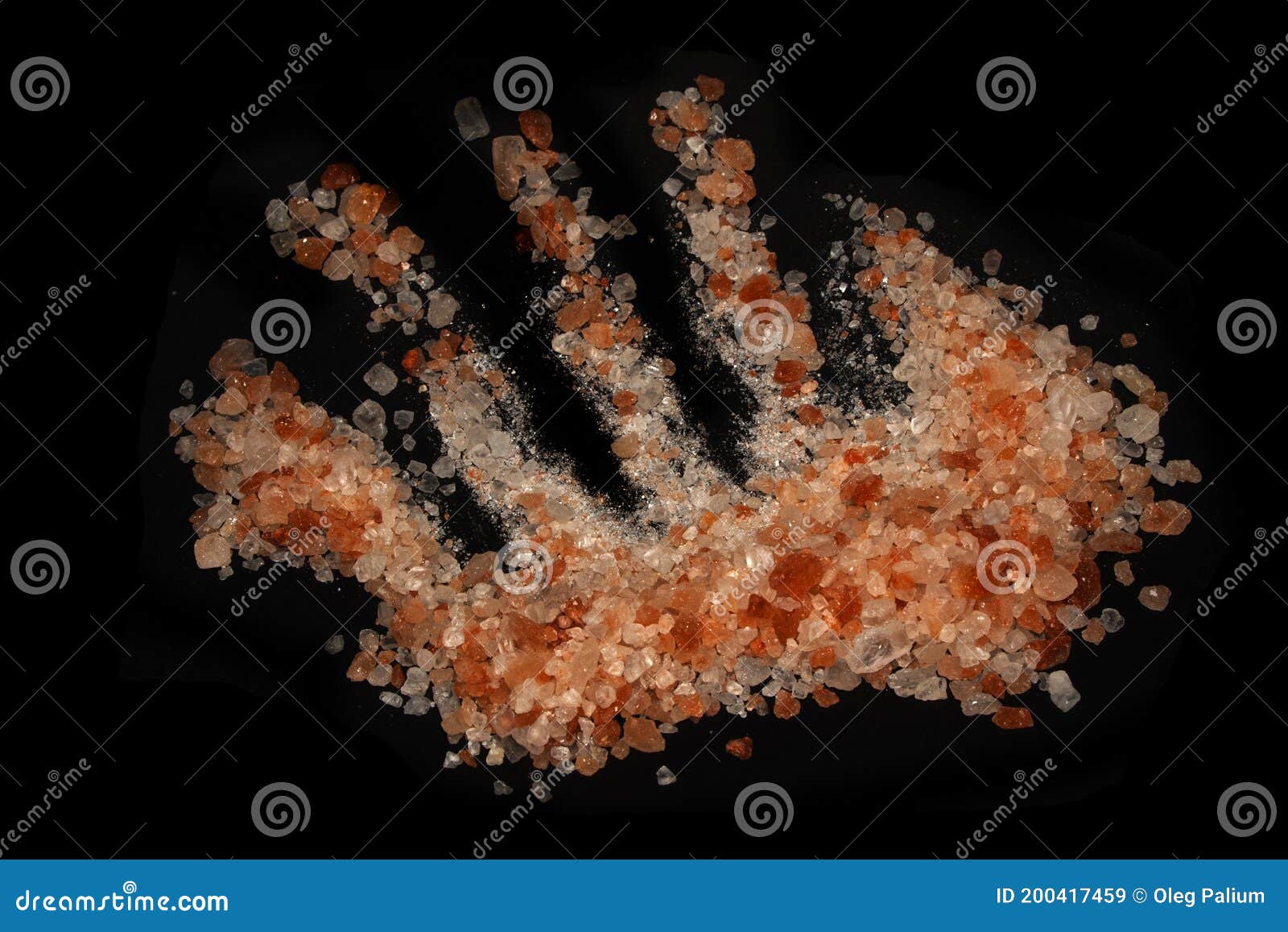 Salt Isolated on Black Background Stock Image - Image of mineral, rock ...