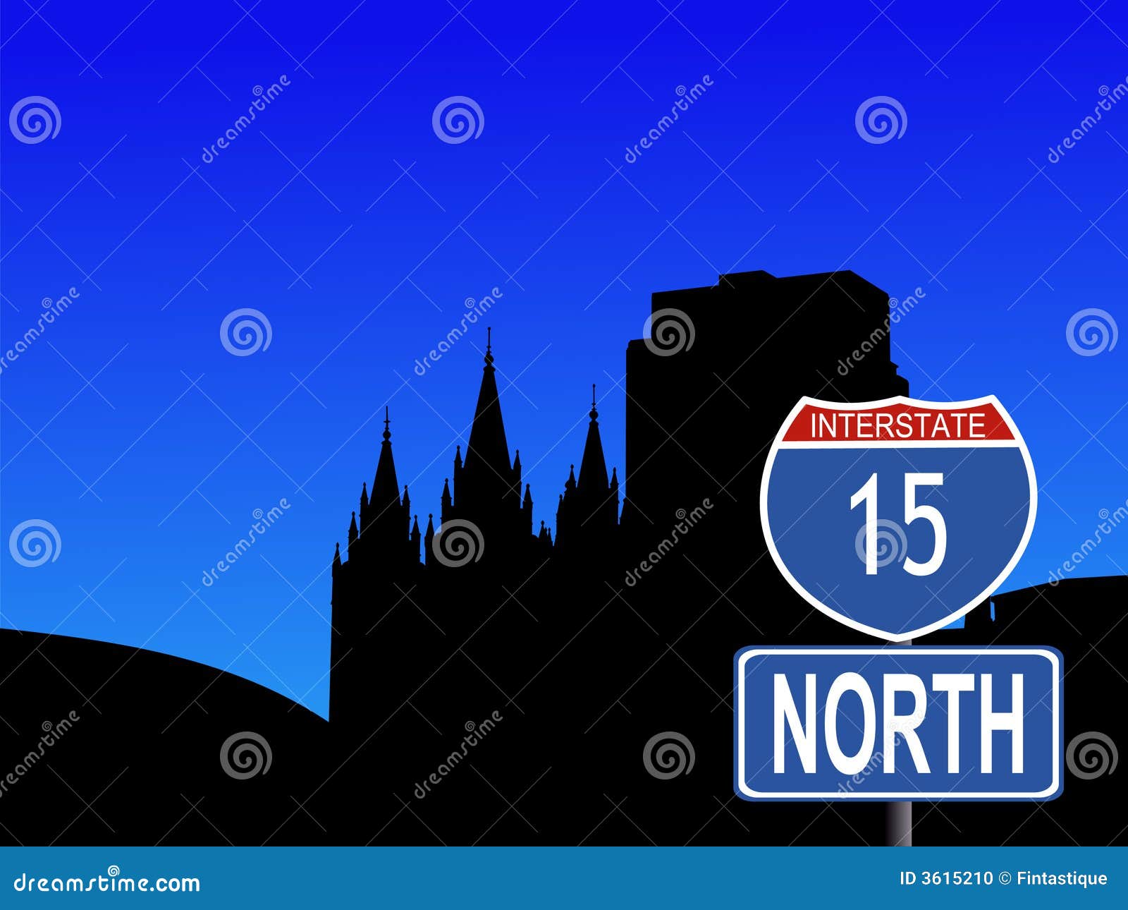 Salt Lake city with sign stock vector. Illustration of highway - 3615210