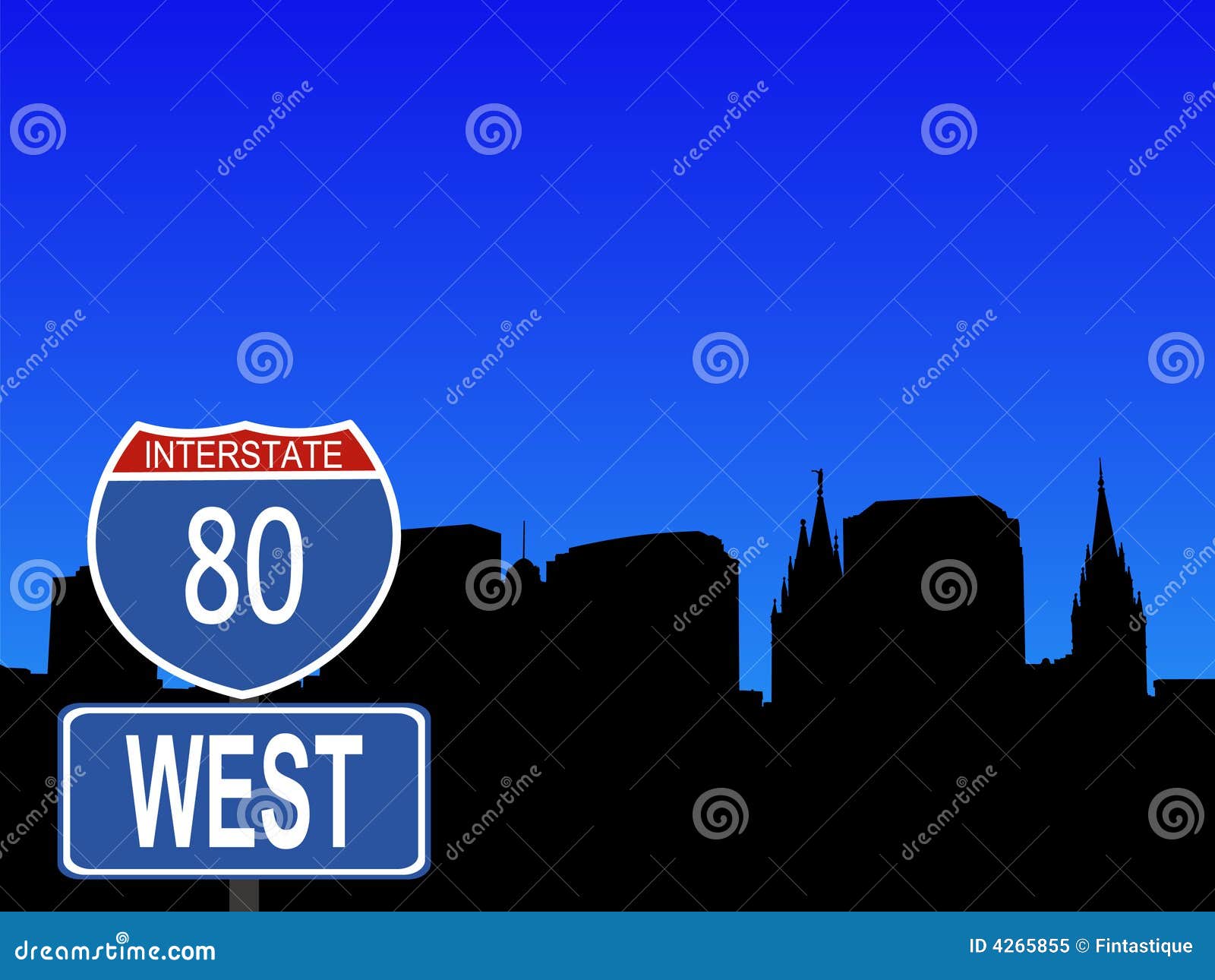 Salt Lake City with Sign stock vector. Illustration of modern - 4265855