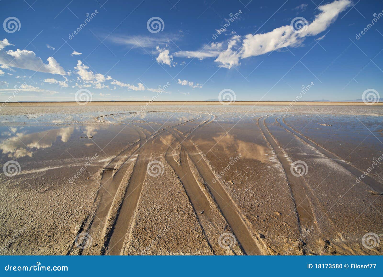 Salt Lake Flats, Desert Sky Stock Photo - Image of clouds, minerals ...