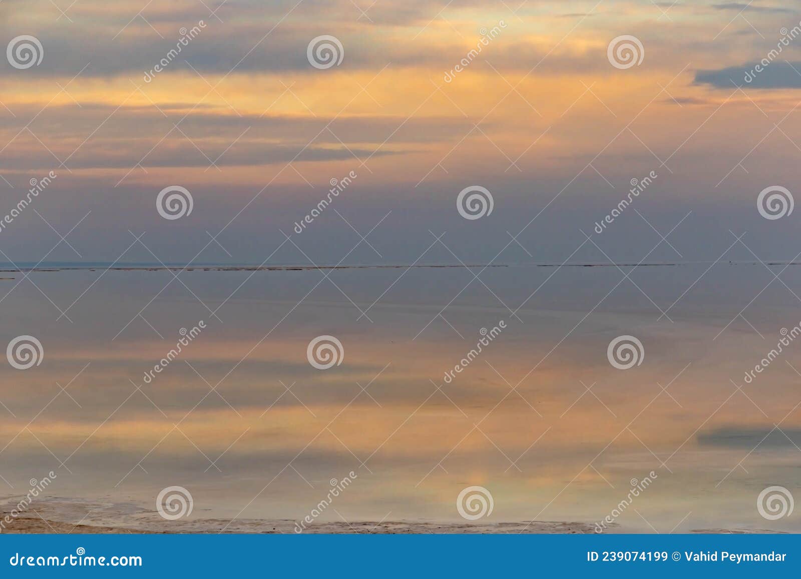 Salt Lake and the Reflection of the Sky in the Water Stock Image ...