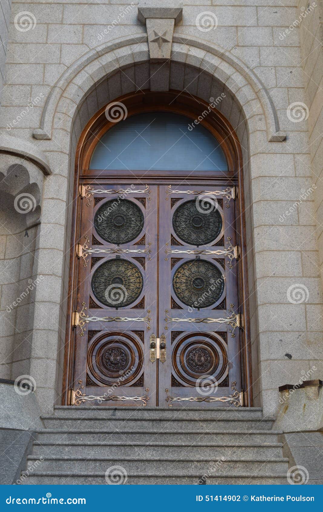 Salt Lake Temple Door stock photo. Image of temple, architecture - 51414902