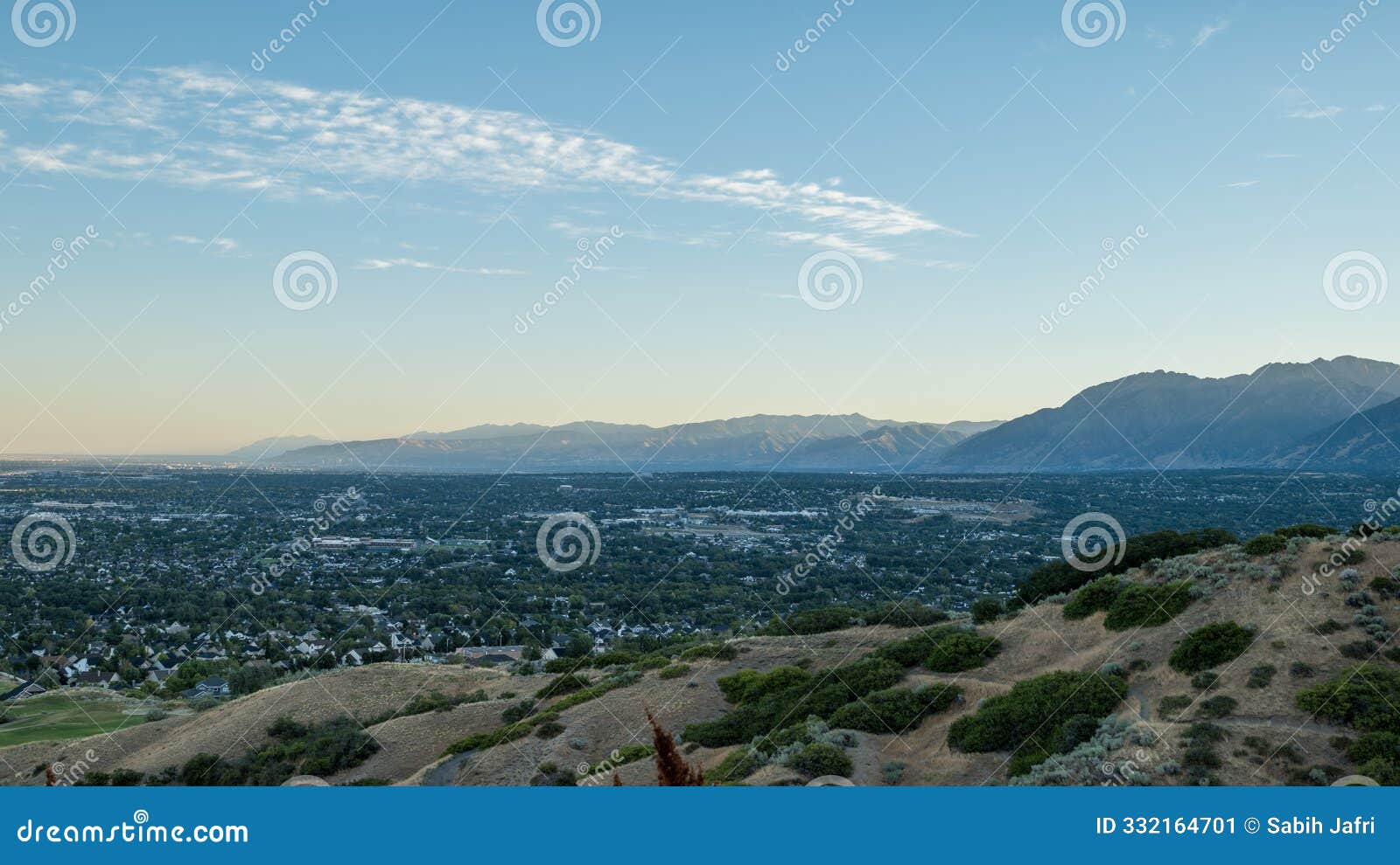 Salt Lake Valley Cityscape at Sunrise Stock Image - Image of valley ...