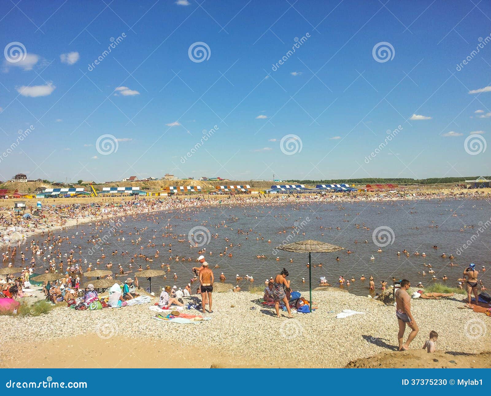 Salt lakes in Sol-Iletsk1 editorial image. Image of summer - 37375230