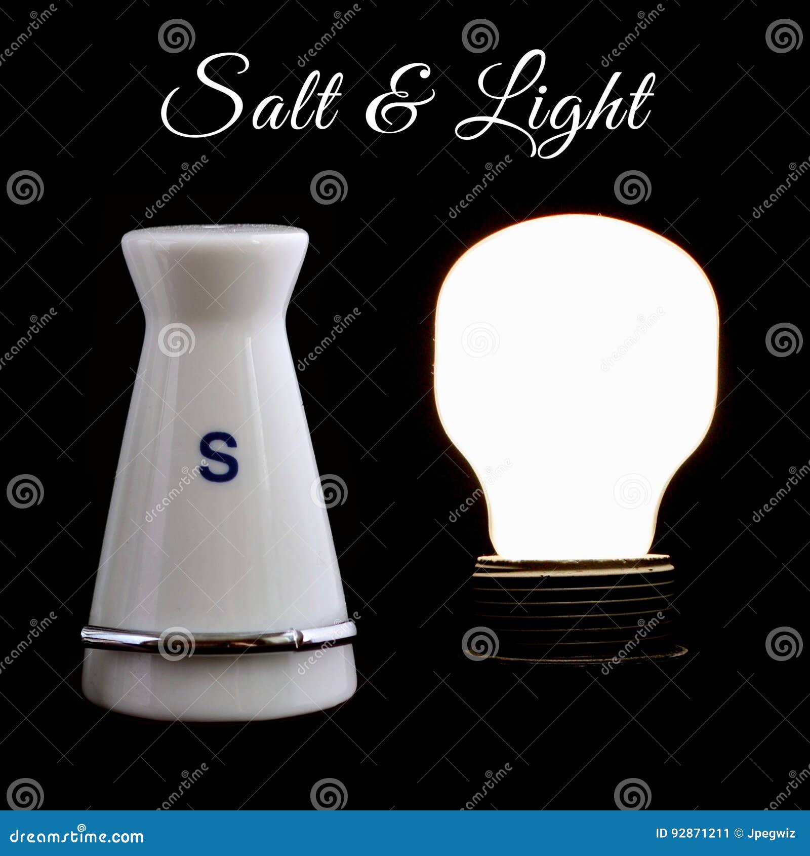 Salt and Light stock image. Image of bulb, holy, bible - 92871211